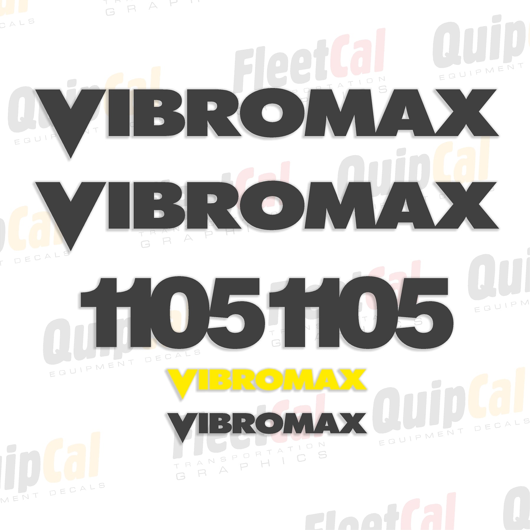 Vibromax 1105 Single Drum Compactor Marking Decal Set – Truck and ...