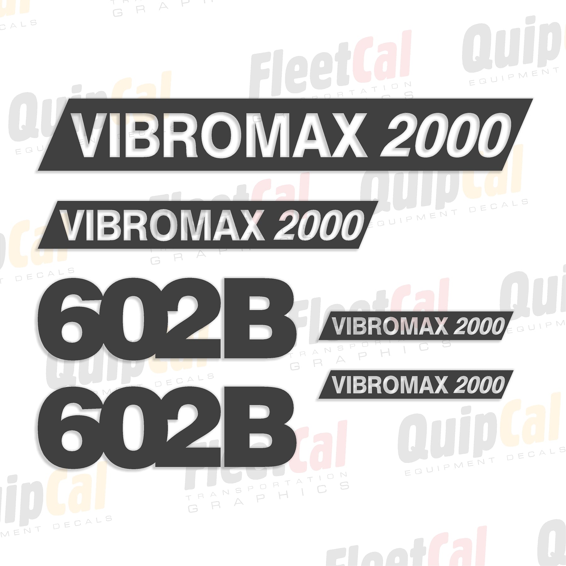 Vibromax 2000 - 602B Single Drum Compactor Marking Decal Set – Truck ...