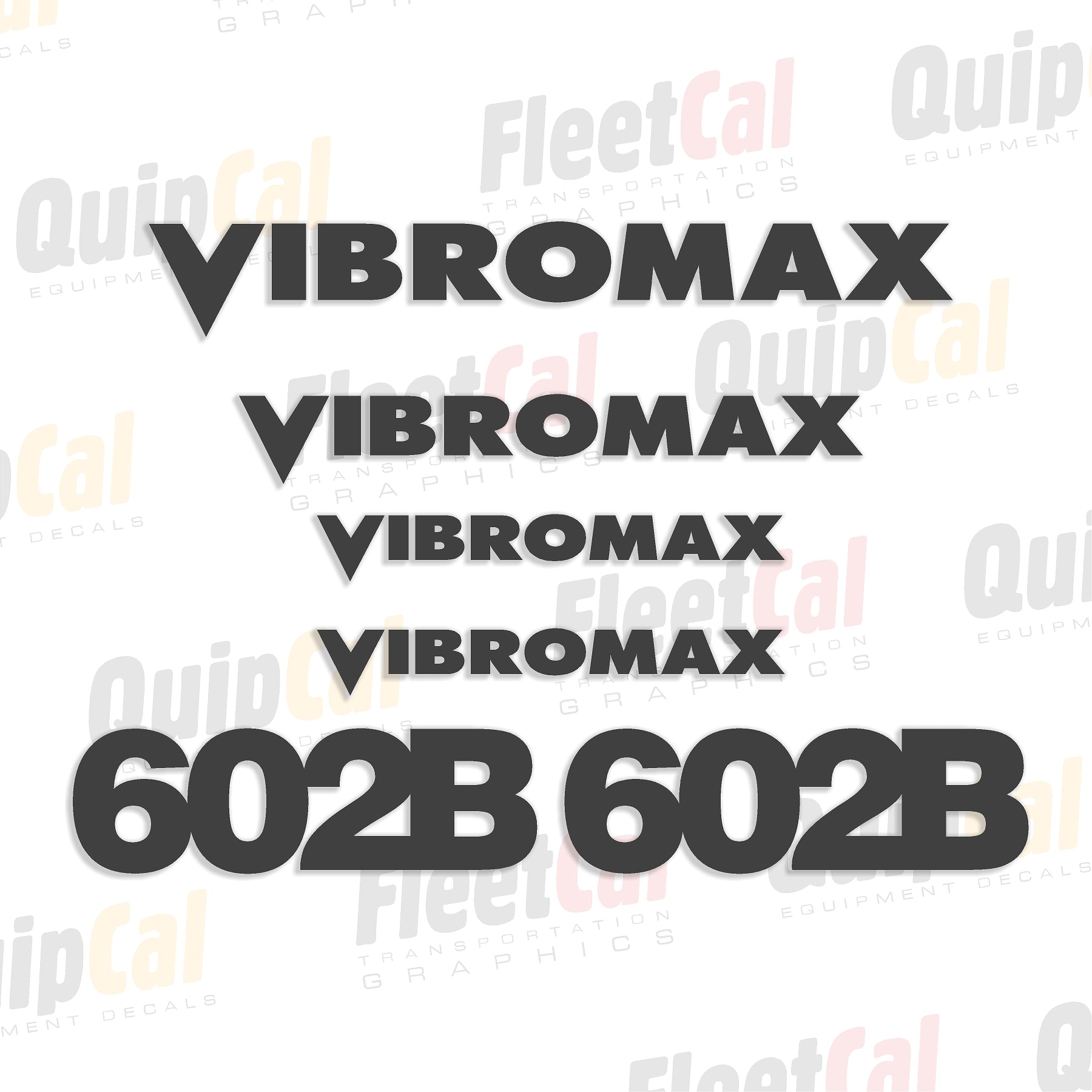 Vibromax 602B Single Drum Compactor Marking Decal Set – Truck and ...