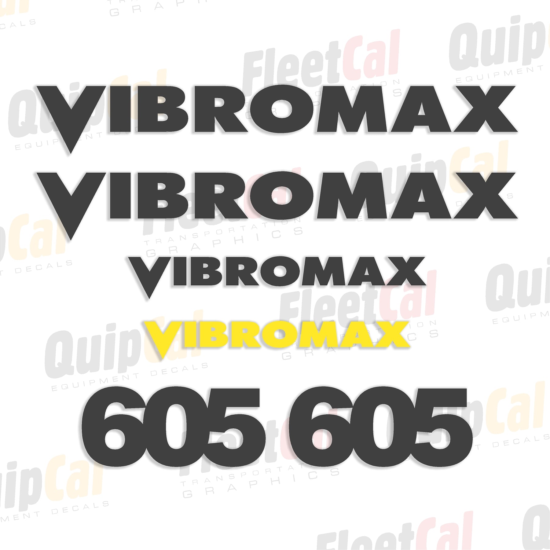 Vibromax 605 Single Drum Compactor Marking Decal set – Truck and ...