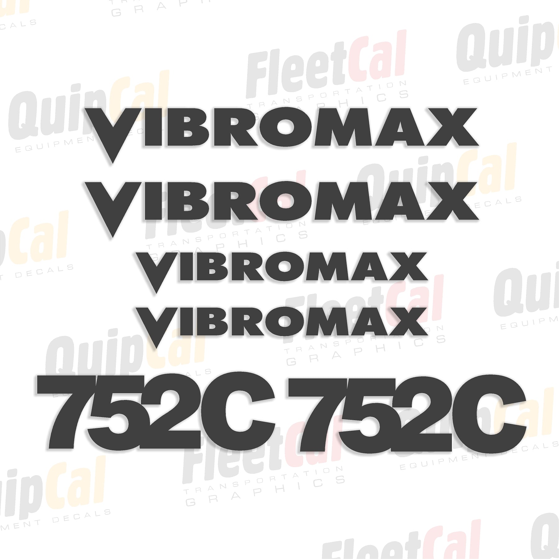 Vibromax 752C Double Drum Roller Marking Decal Set – Truck and ...