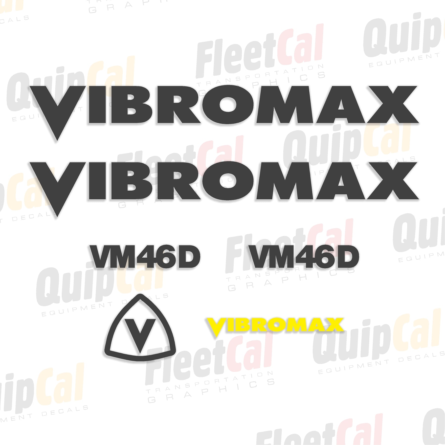 Vibromax VM46D Single Drum Compactor Marking Decal Set – Truck and ...