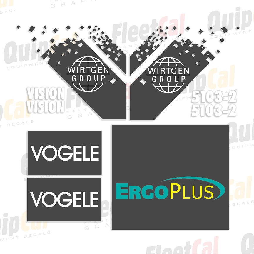 Vogele 5103-2 Vision Paver Marking Decal Set – Truck and Equipment Decals