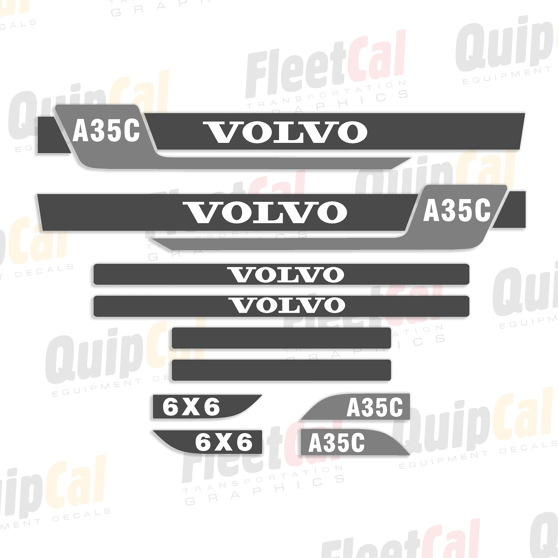 Volvo A35C Haul Truck Marking Decal Set – Truck and Equipment Decals