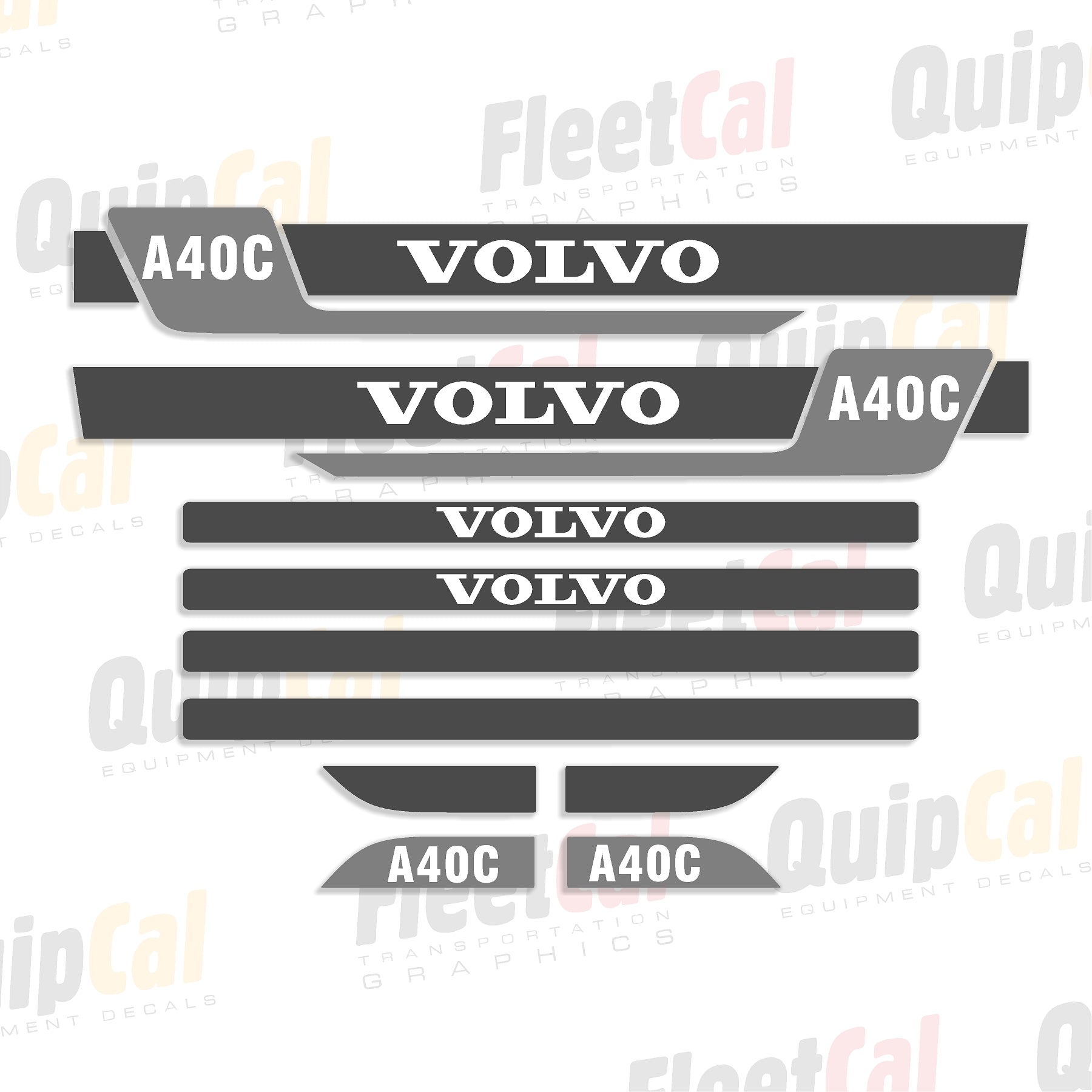 Volvo A40C Haul Truck Marking Decal Set – Truck and Equipment Decals