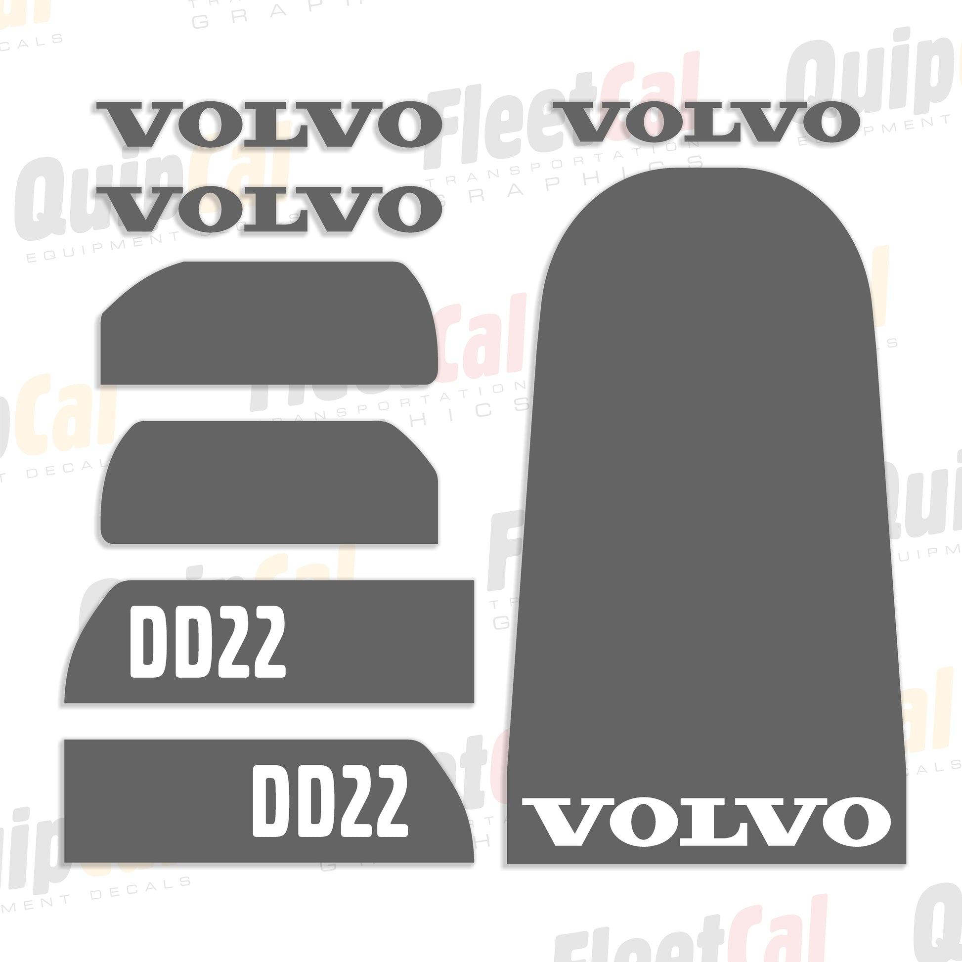 Volvo DD22 Double Drum Roller Decal Set – Truck and Equipment Decals