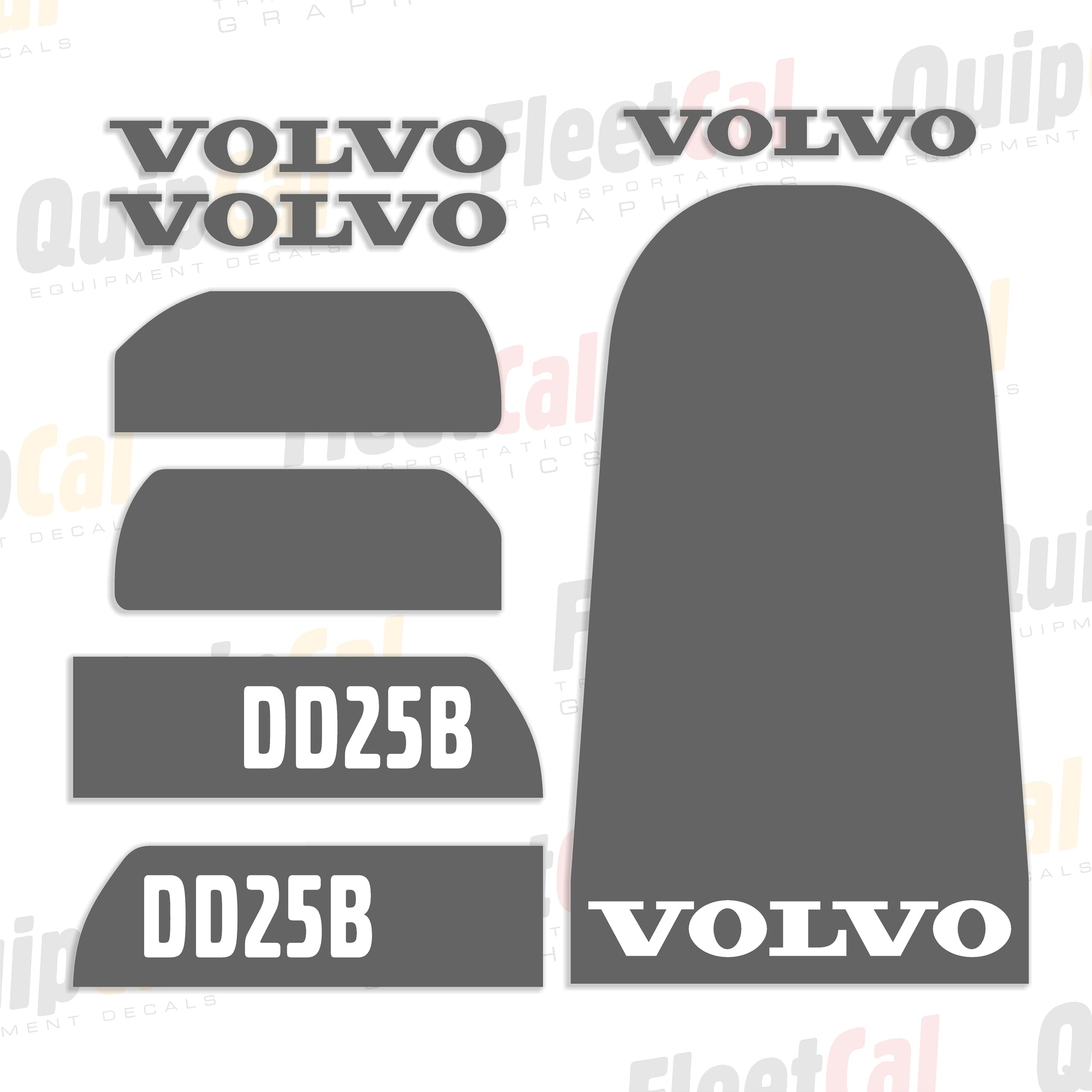 Volvo DD25B Double Drum Roller Decal Set – Truck and Equipment Decals