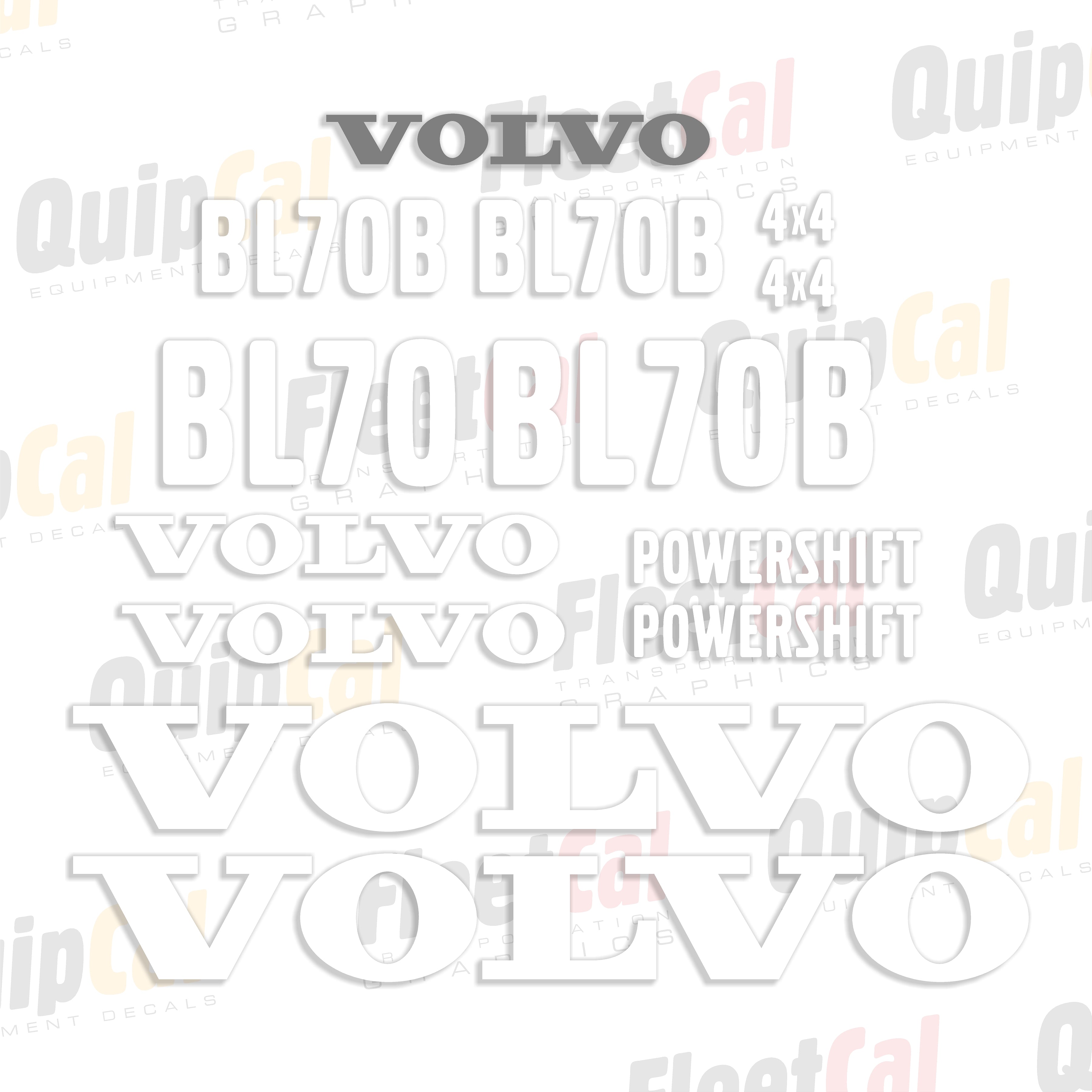Volvo BL70B Backhoe Marking Decal Set – Truck and Equipment Decals