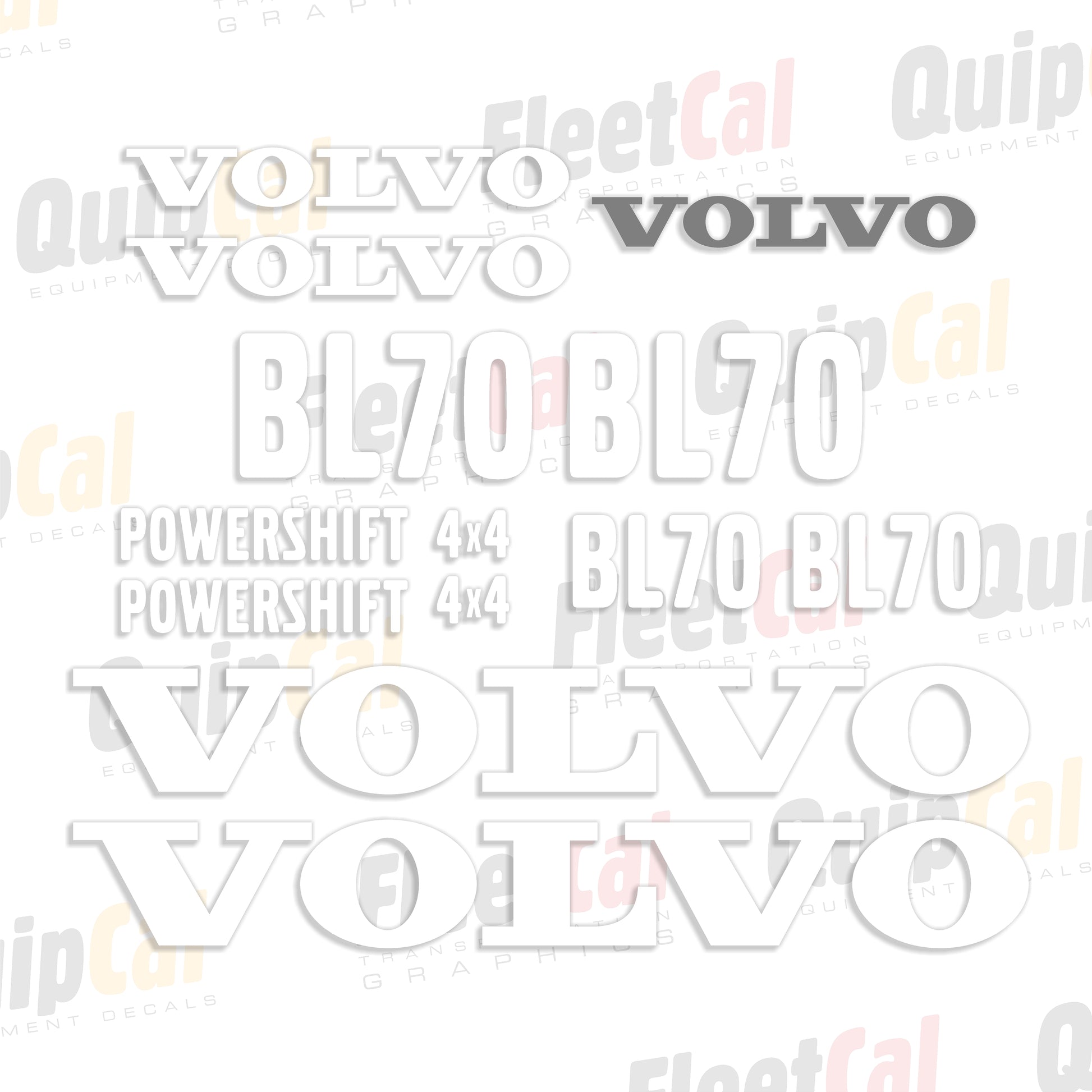 Volvo BL70 Powershift Backhoe Marking Decal Set – Truck and Equipment ...