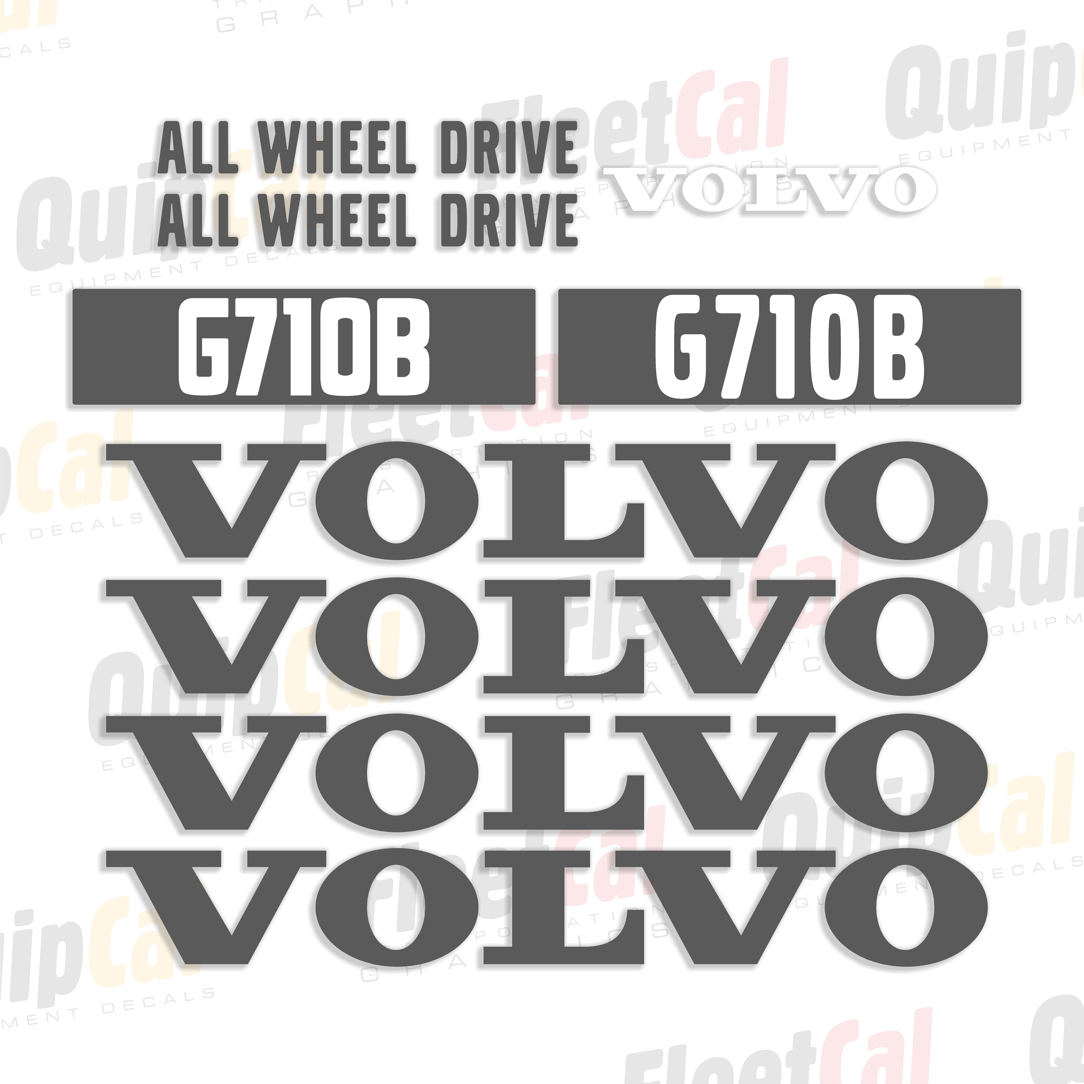 Volvo G710B Grader Marking Decal Set – Truck and Equipment Decals