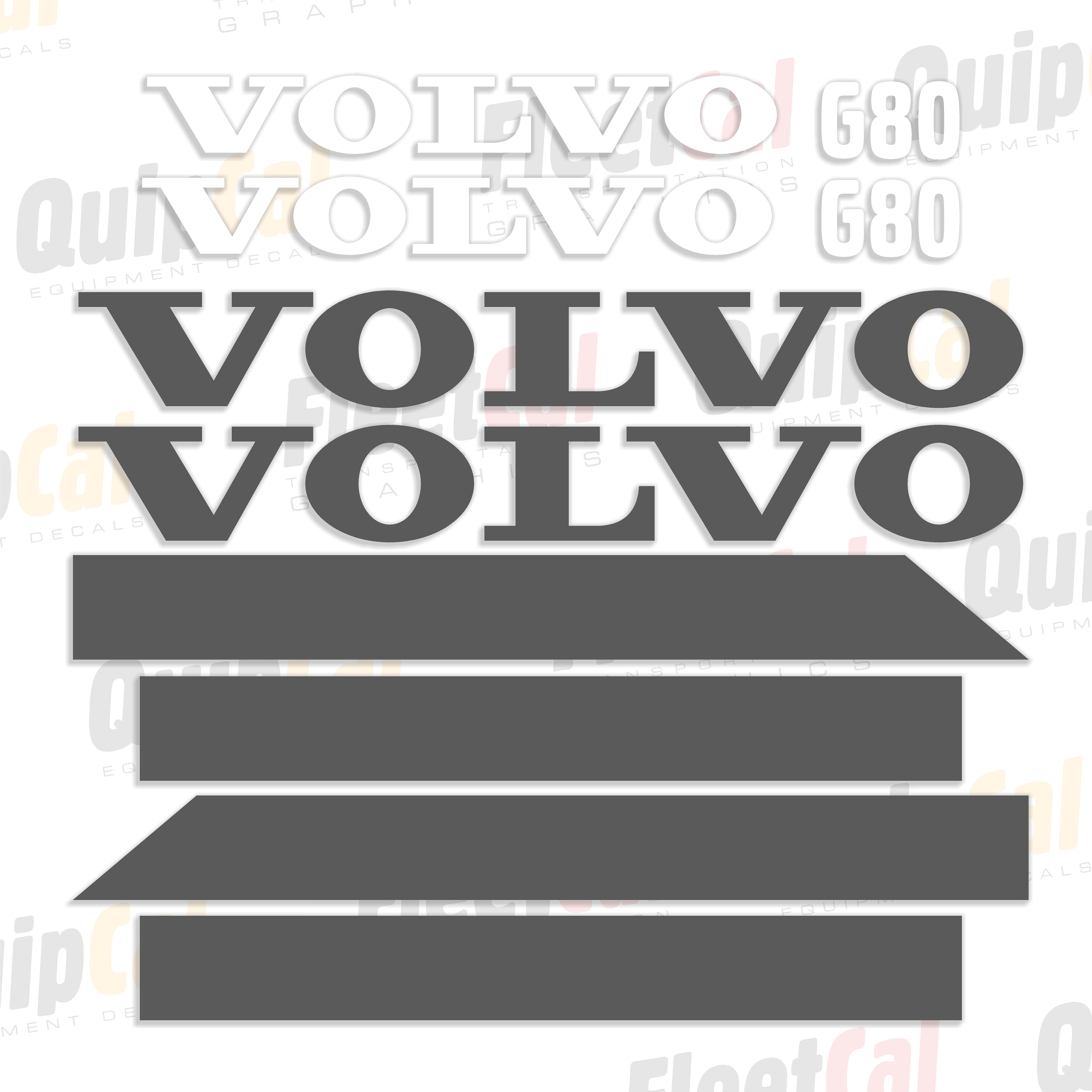 Volvo G80 Grader Marking Decal Set – Truck and Equipment Decals