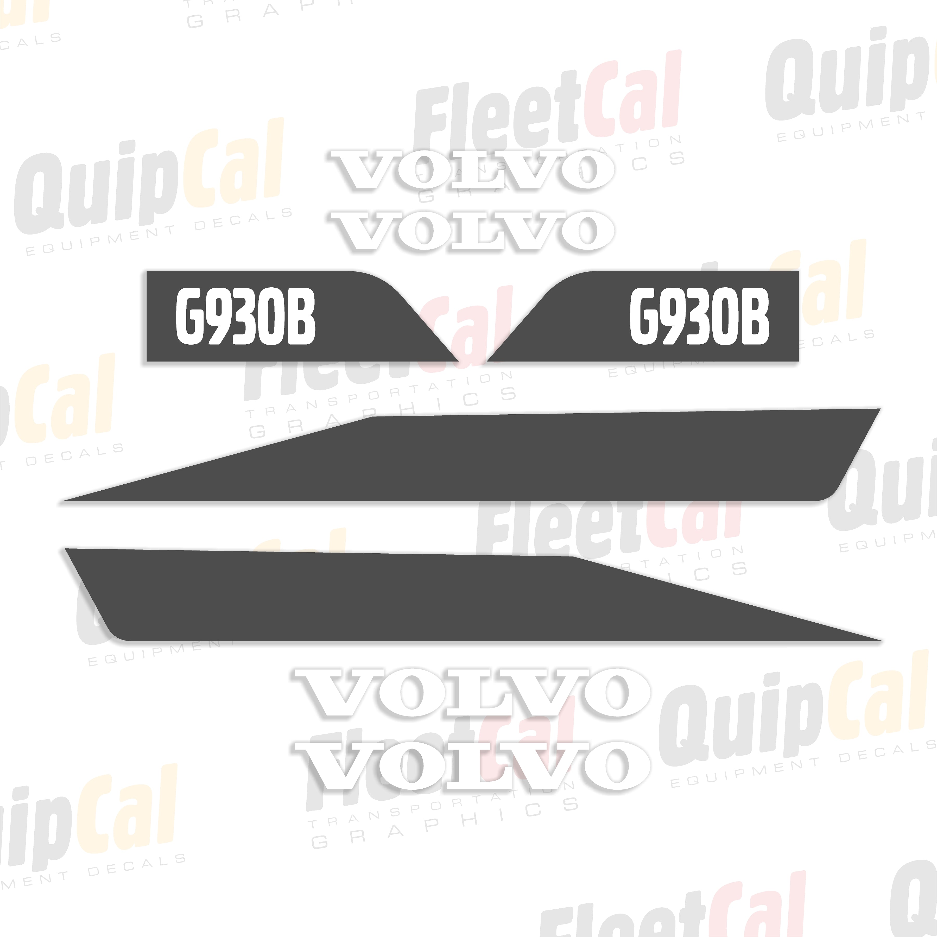 Volvo G930B Grader Marking Decal Set – Truck and Equipment Decals