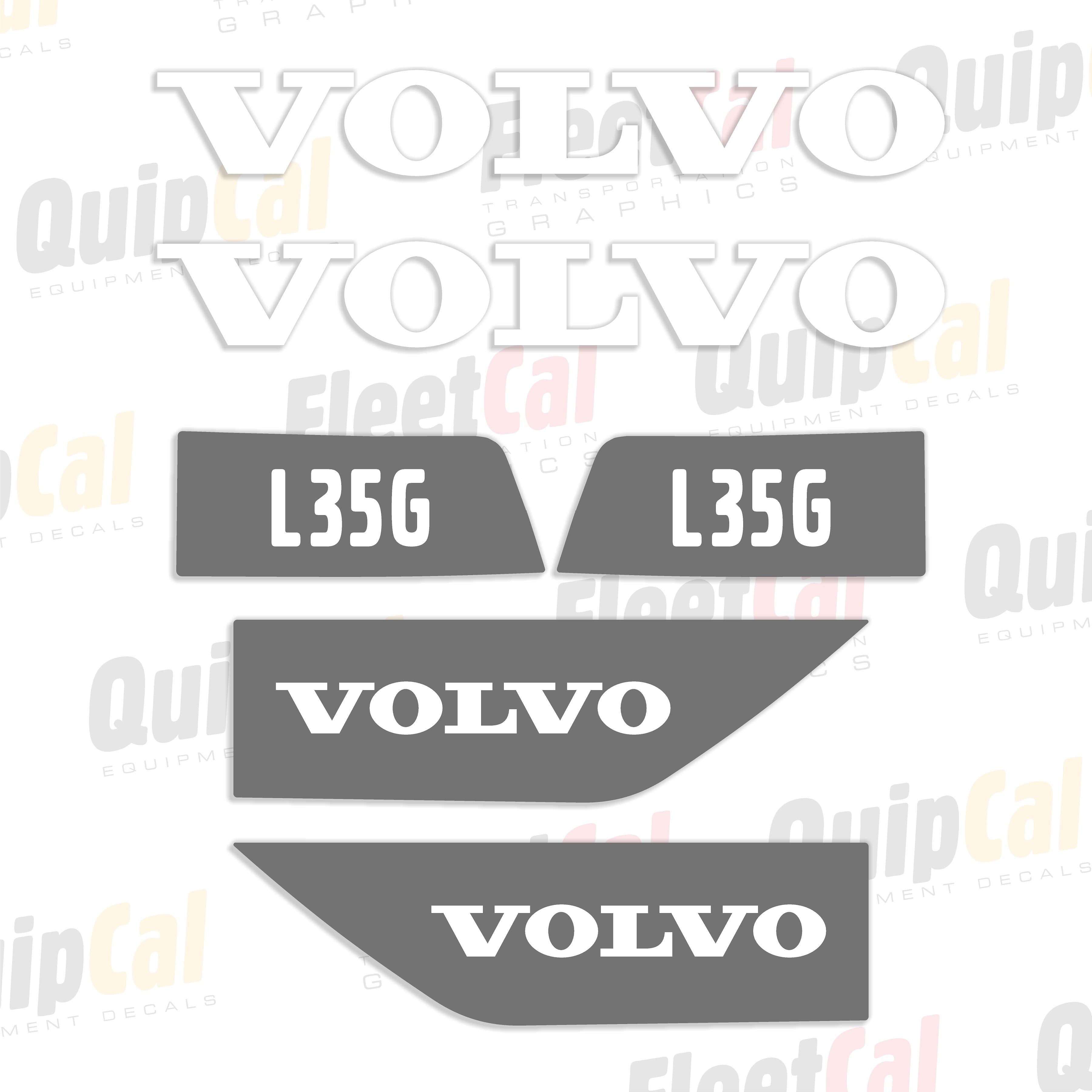 Juego de calcomanías para marcar cargadoras de ruedas Volvo L70E ...