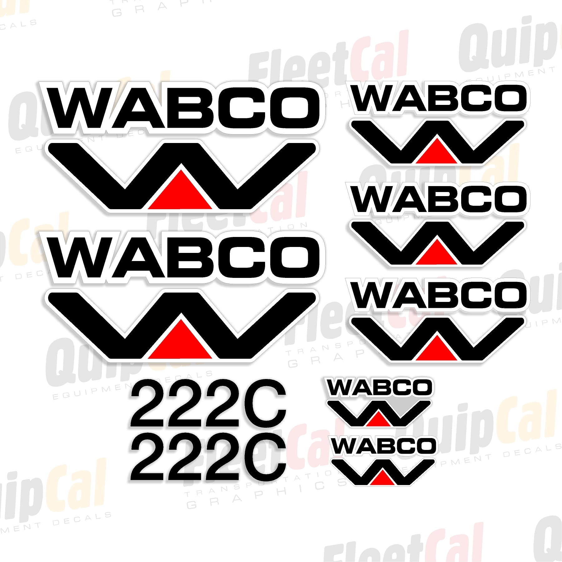 Wabco 222C Motor Scraper Marking Decal Set – Truck and Equipment Decals