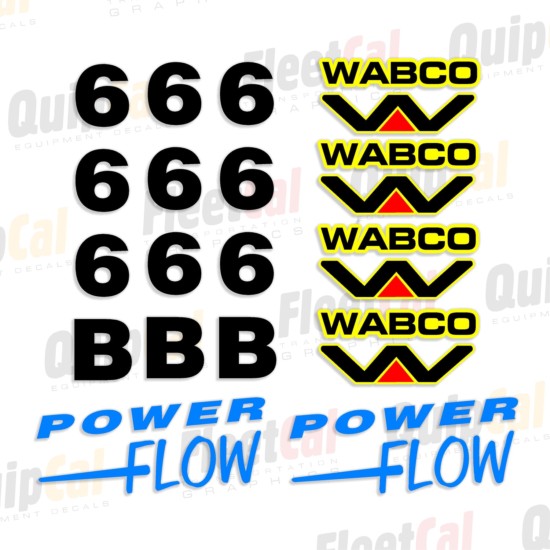 Wabco 666B Motor Grader Marking Decal Set – Truck and Equipment Decals