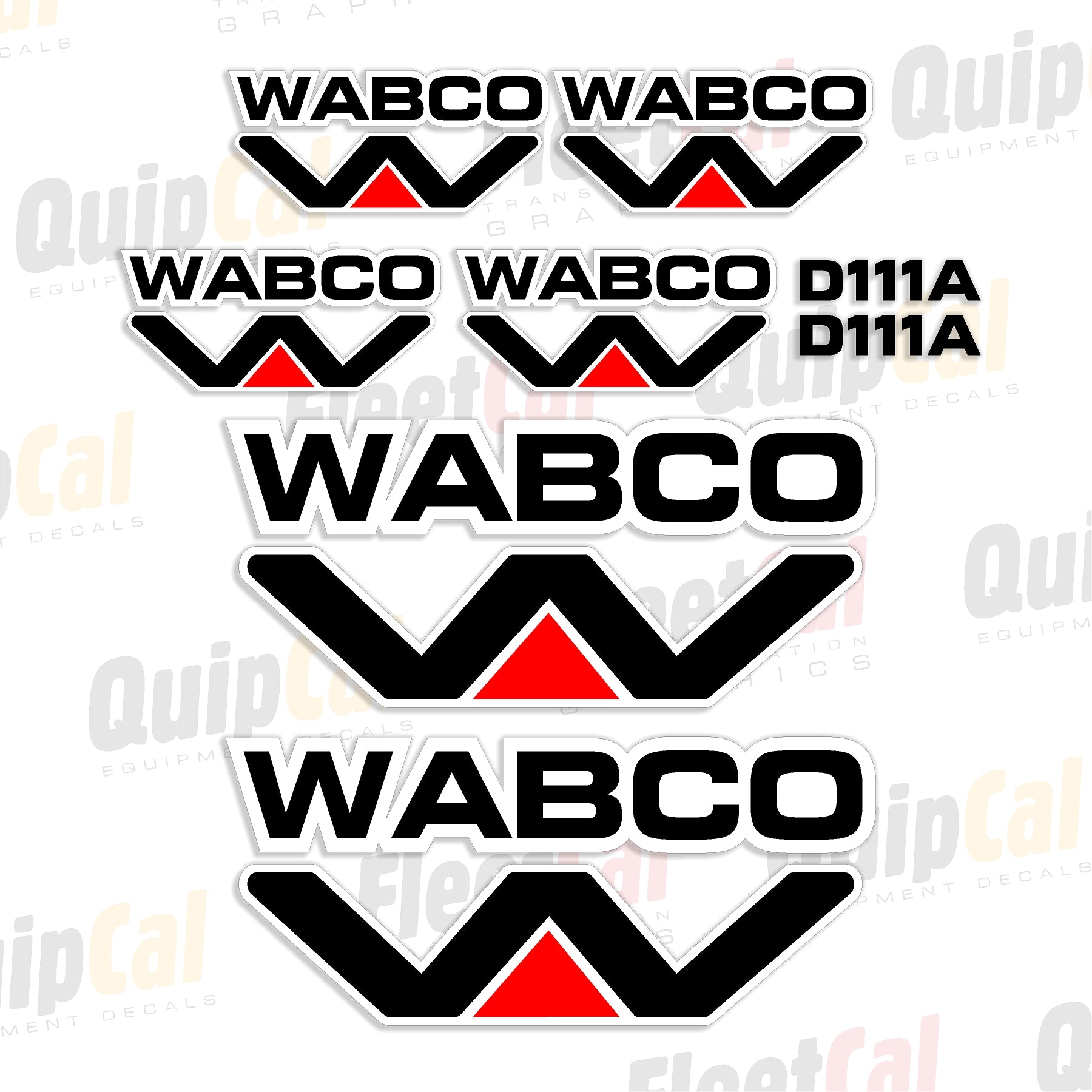 Wabco D111A Motor Scraper Marking Decal Set – Truck and Equipment Decals