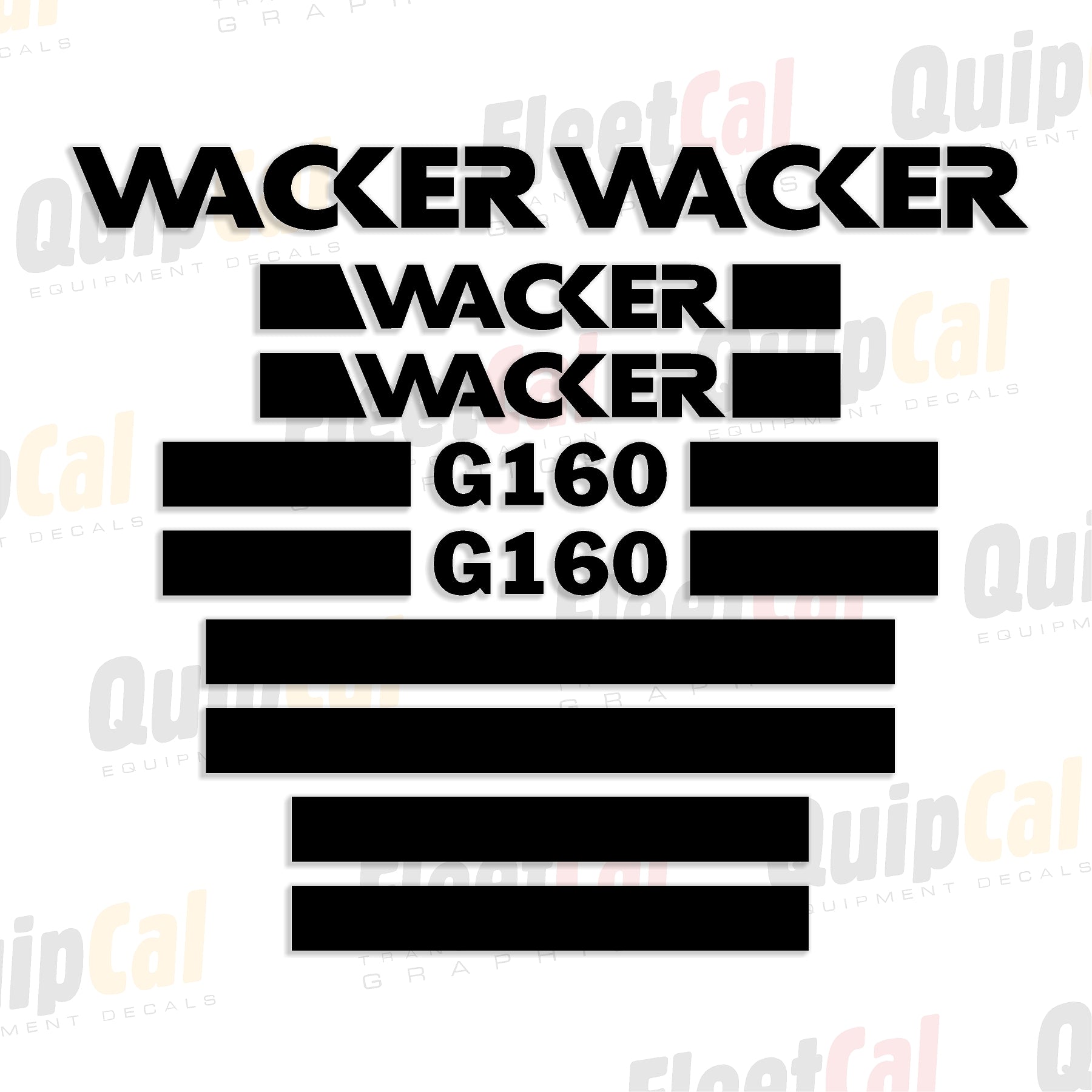 Wacker G160 Generator Marking Decal Set – Truck and Equipment Decals