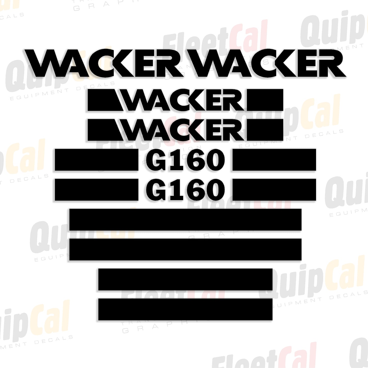 Wacker G160 Generator Marking Decal Set – Truck and Equipment Decals