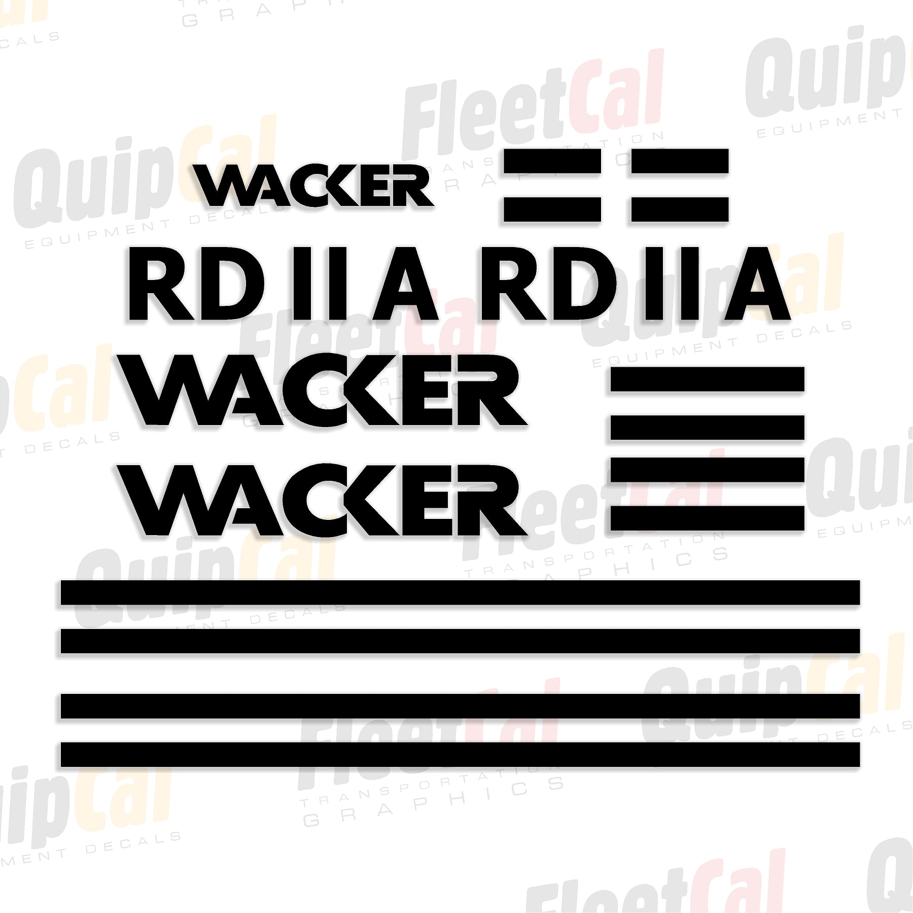 Wacker RD11A Early Version Roller Marking Decal Set – Truck and ...