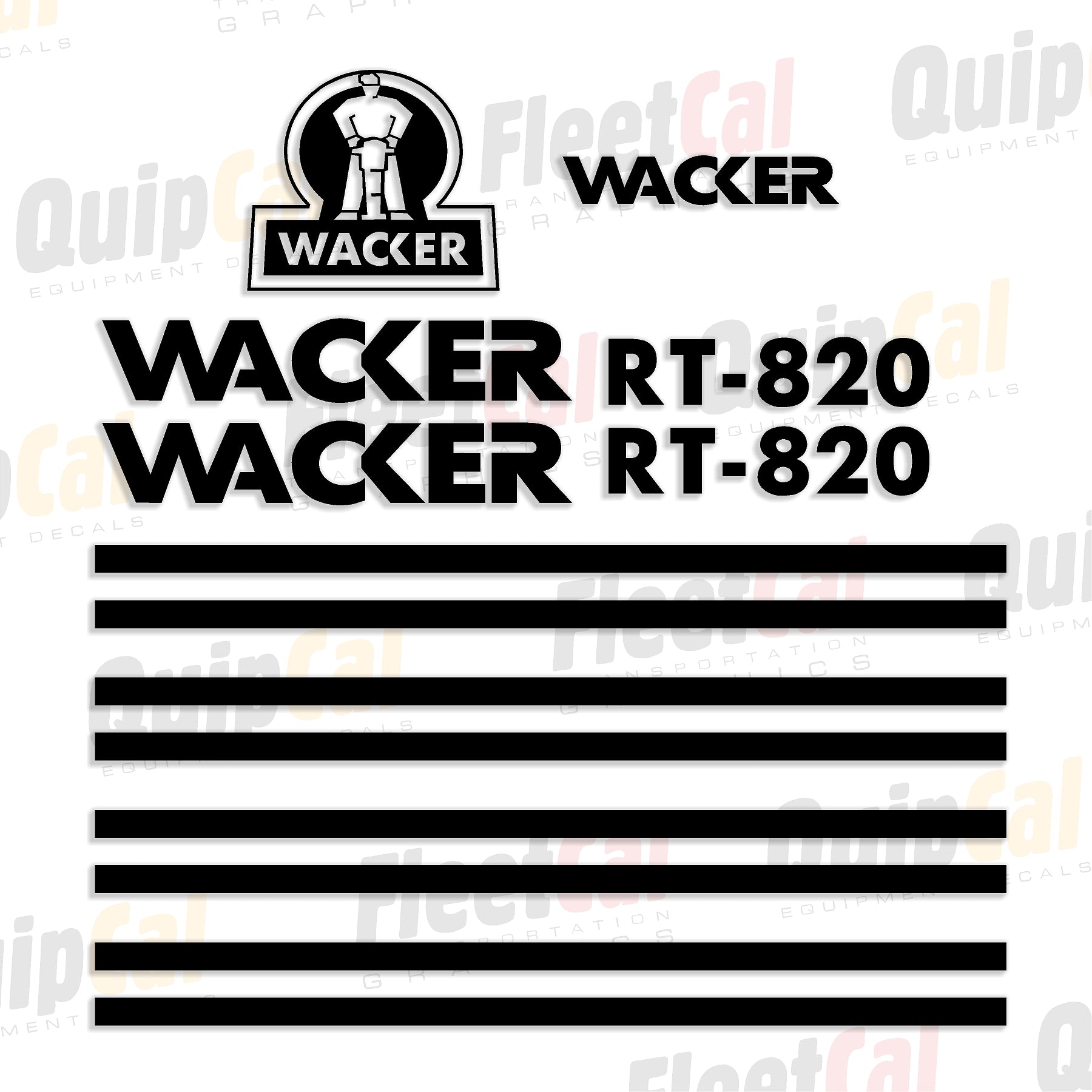 Wacker RT820 Trench Roller Early Marking Decal Set – Truck and ...