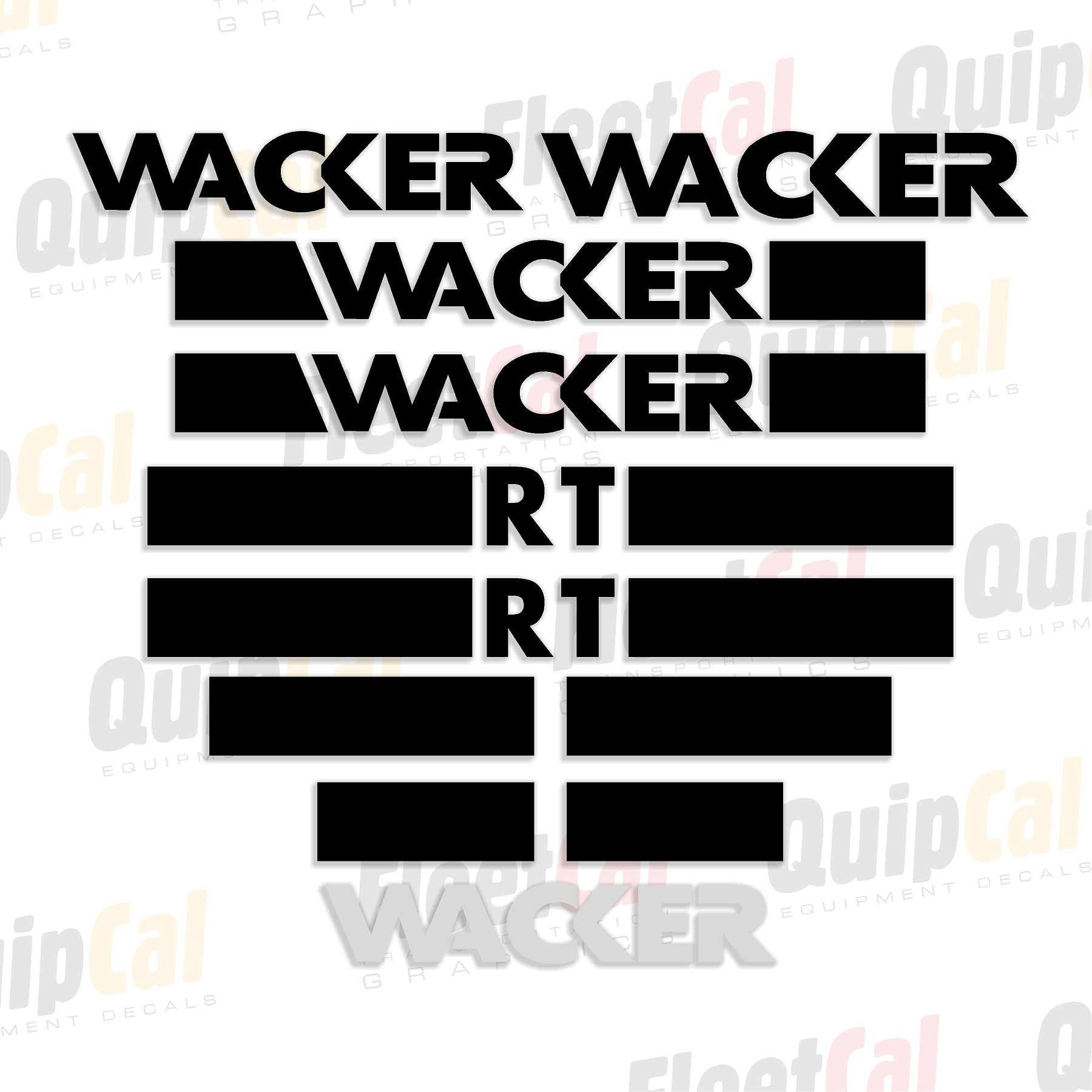 Wacker RT82 Trench Roller Marking Decal Set – Truck and Equipment Decals