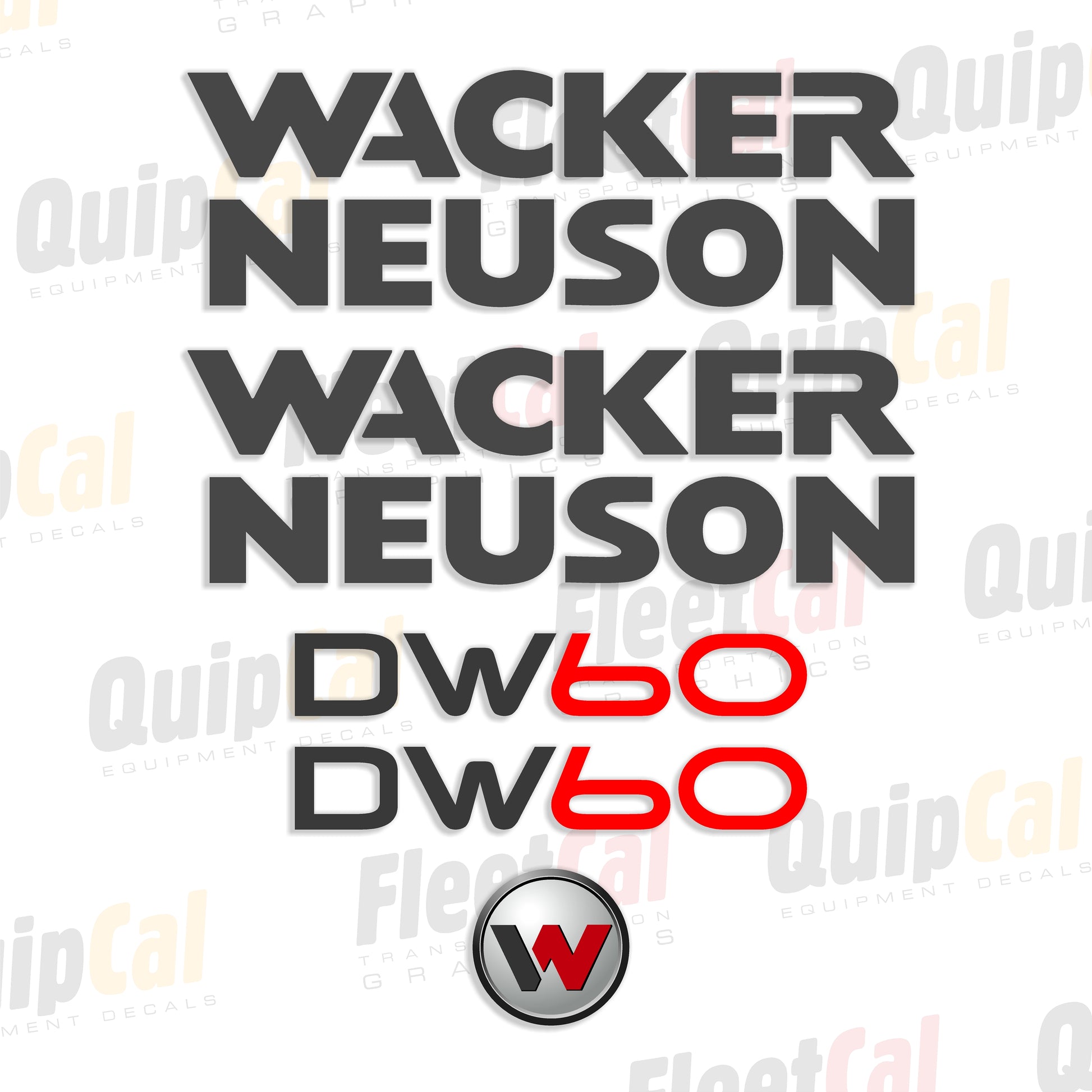 Wacker Neuson DW60 Wheel Dumper Early Model Marking Decal Set – Truck ...