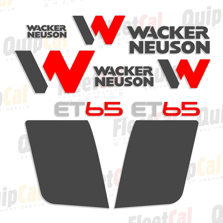 Wacker Neuson ET65 Excavator Marking Decal Set – Truck and Equipment Decals