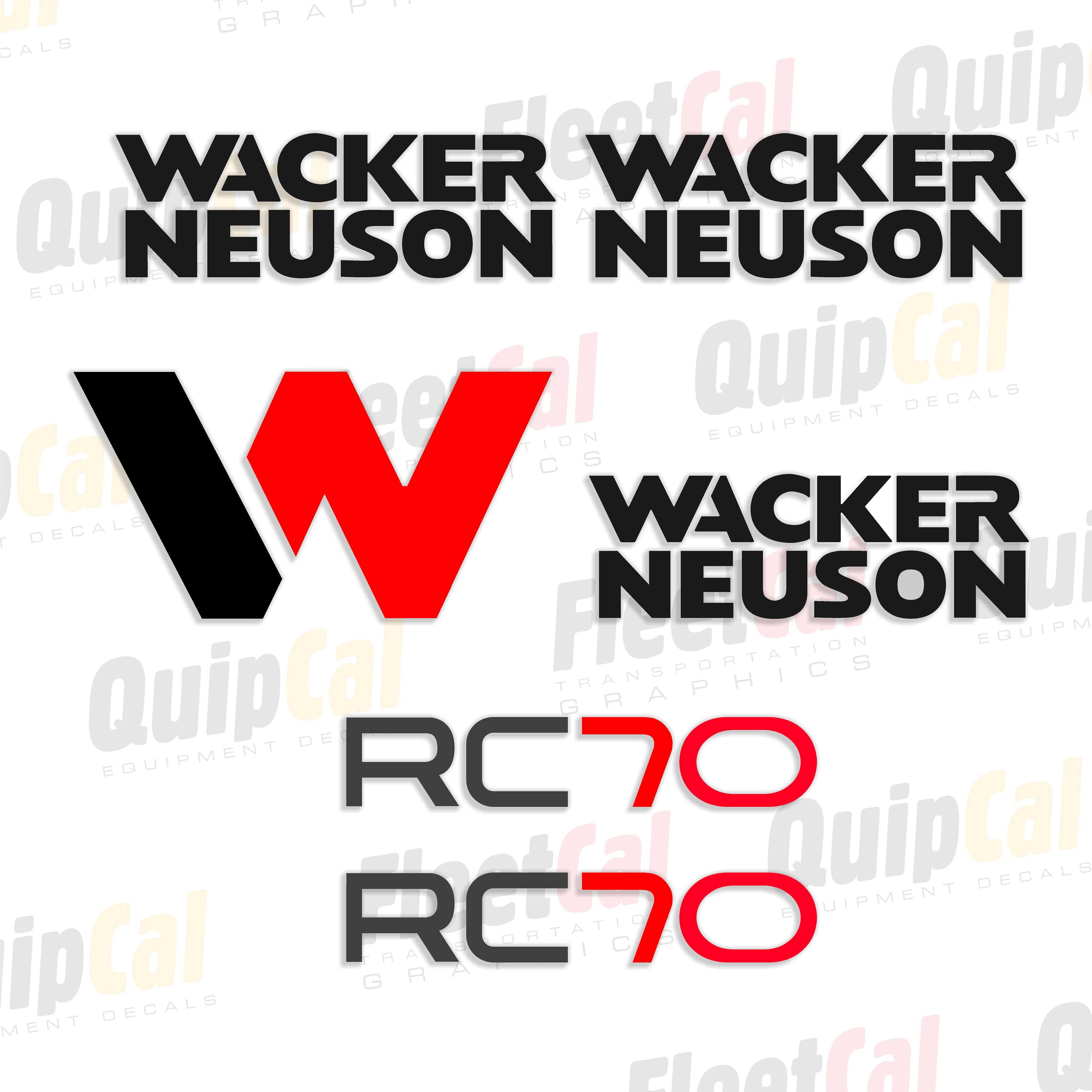 Wacker Neuson RC70 Compactor Marking Decal Set – Truck and Equipment Decals