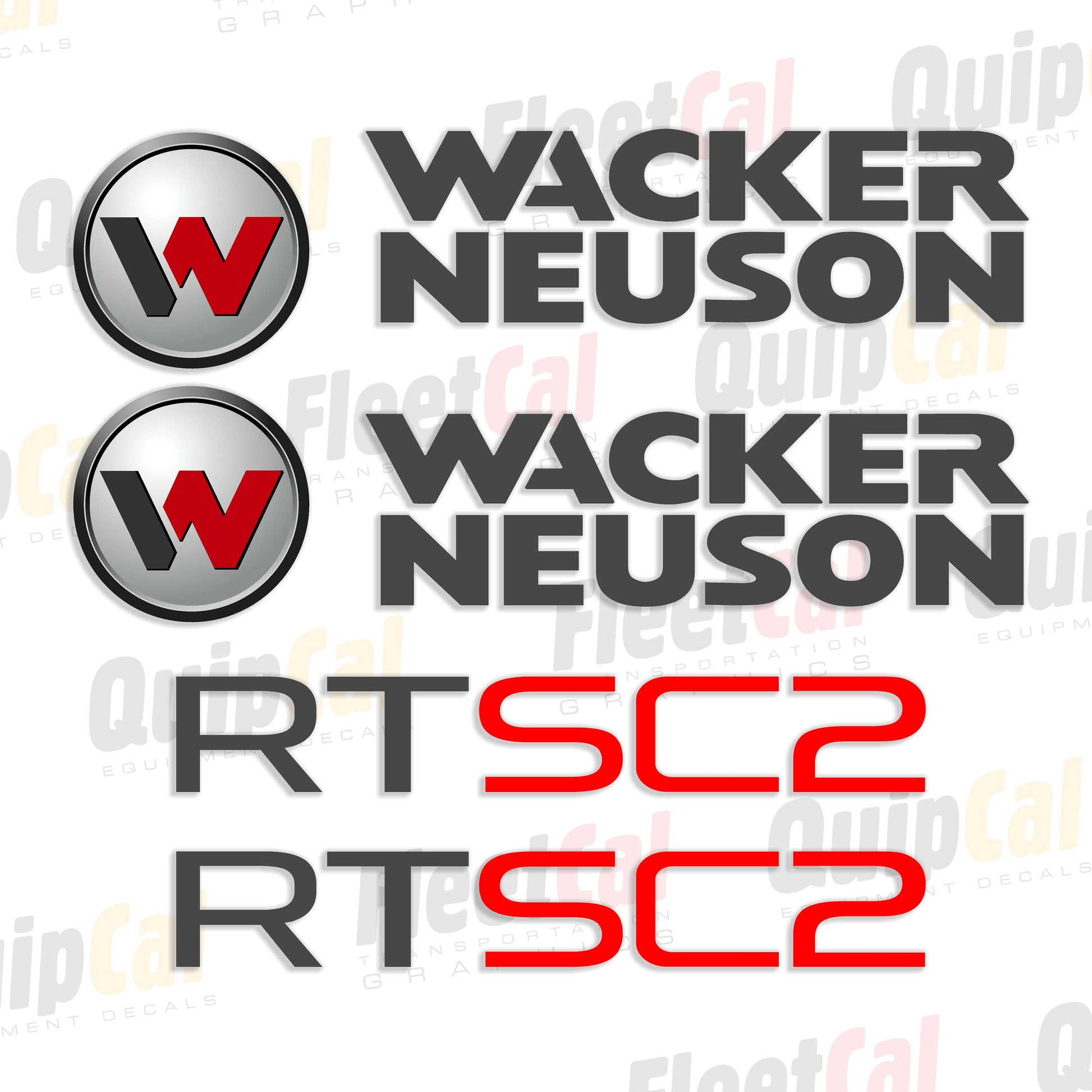 Wacker Neuson RTSC2 Trench Compactor Marking Decal Set – Truck and ...