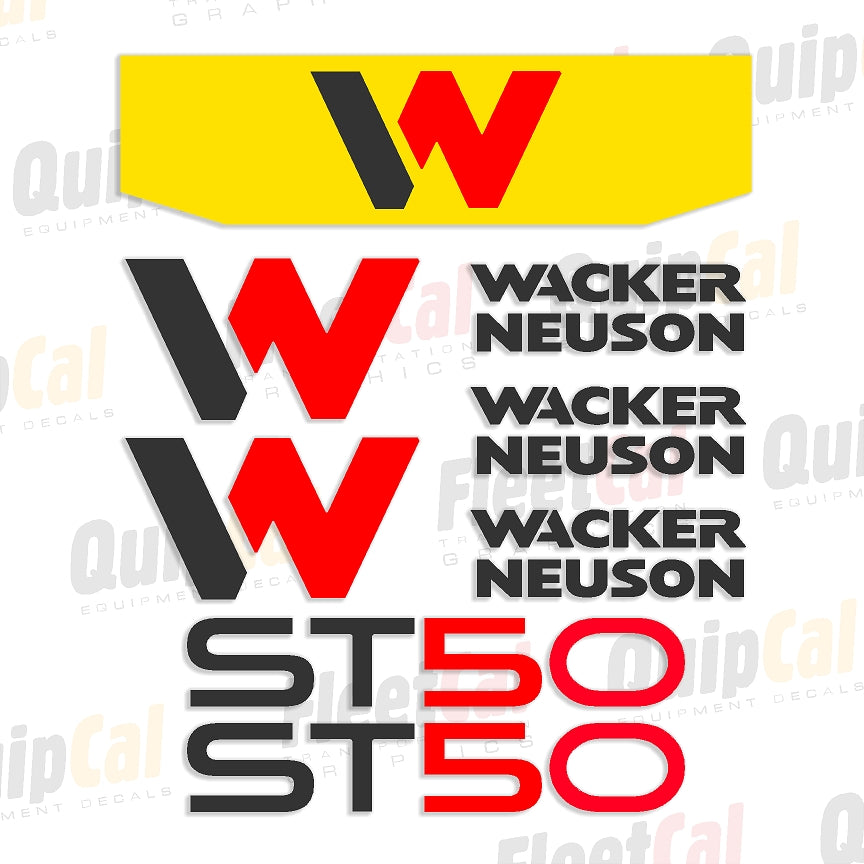 Wacker Neuson ST50 Compact Track Loader Marking Decal Set – Truck and ...
