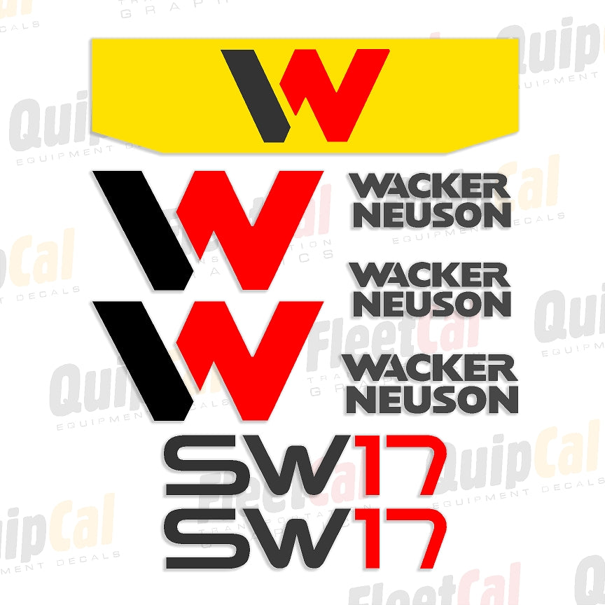 Wacker Neuson SW17 Skid Loader Marking Decal Set – Truck and Equipment ...
