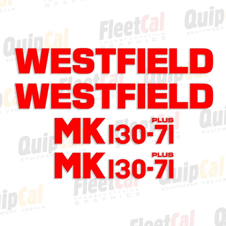 Westfield MK130-71 Plus Auger Early Model Marking Decal Set (Red ...