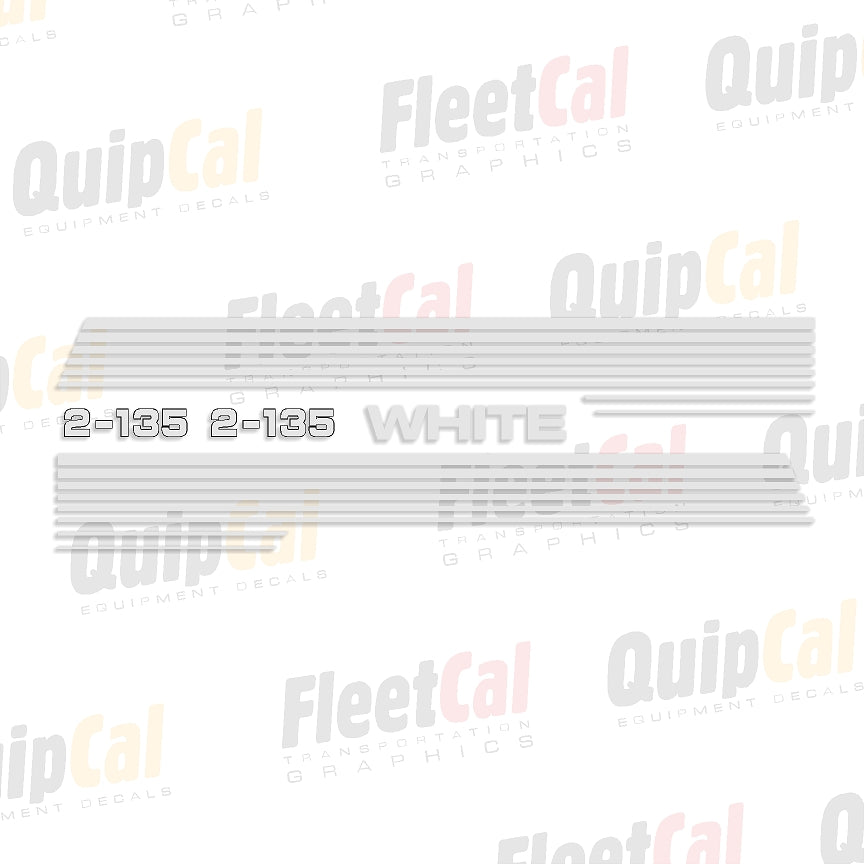 White 2-135 Marking Decal Set – Truck and Equipment Decals