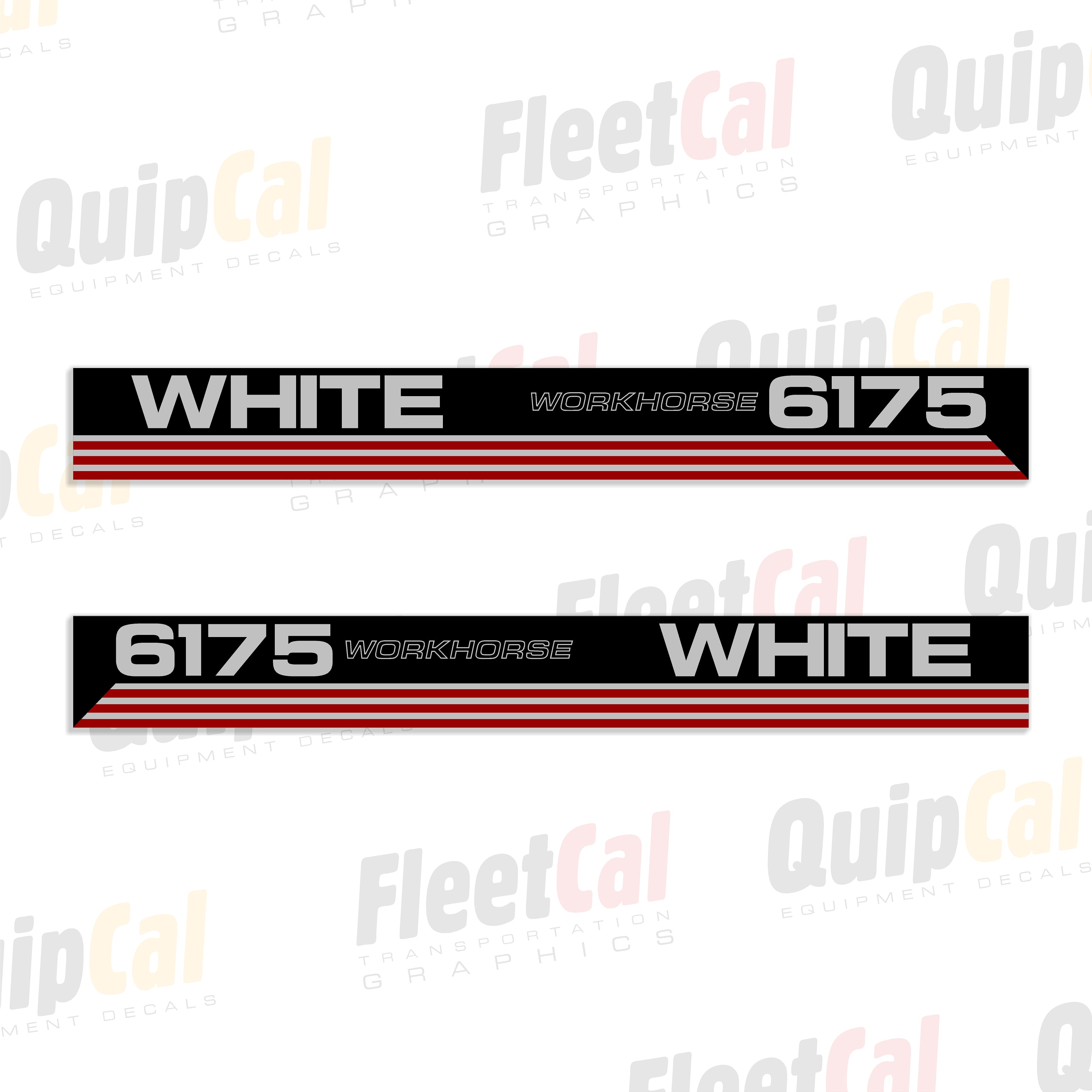 White 6175 Workhorse Tractor Hood Decal Set – Truck and Equipment Decals