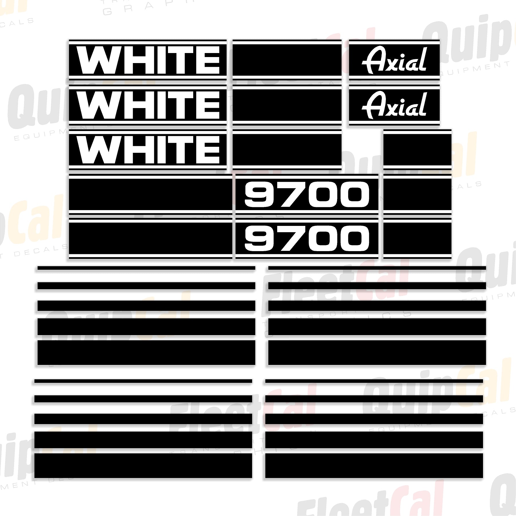 White 9700 Axial Combine Marking Decal Set – Truck and Equipment Decals