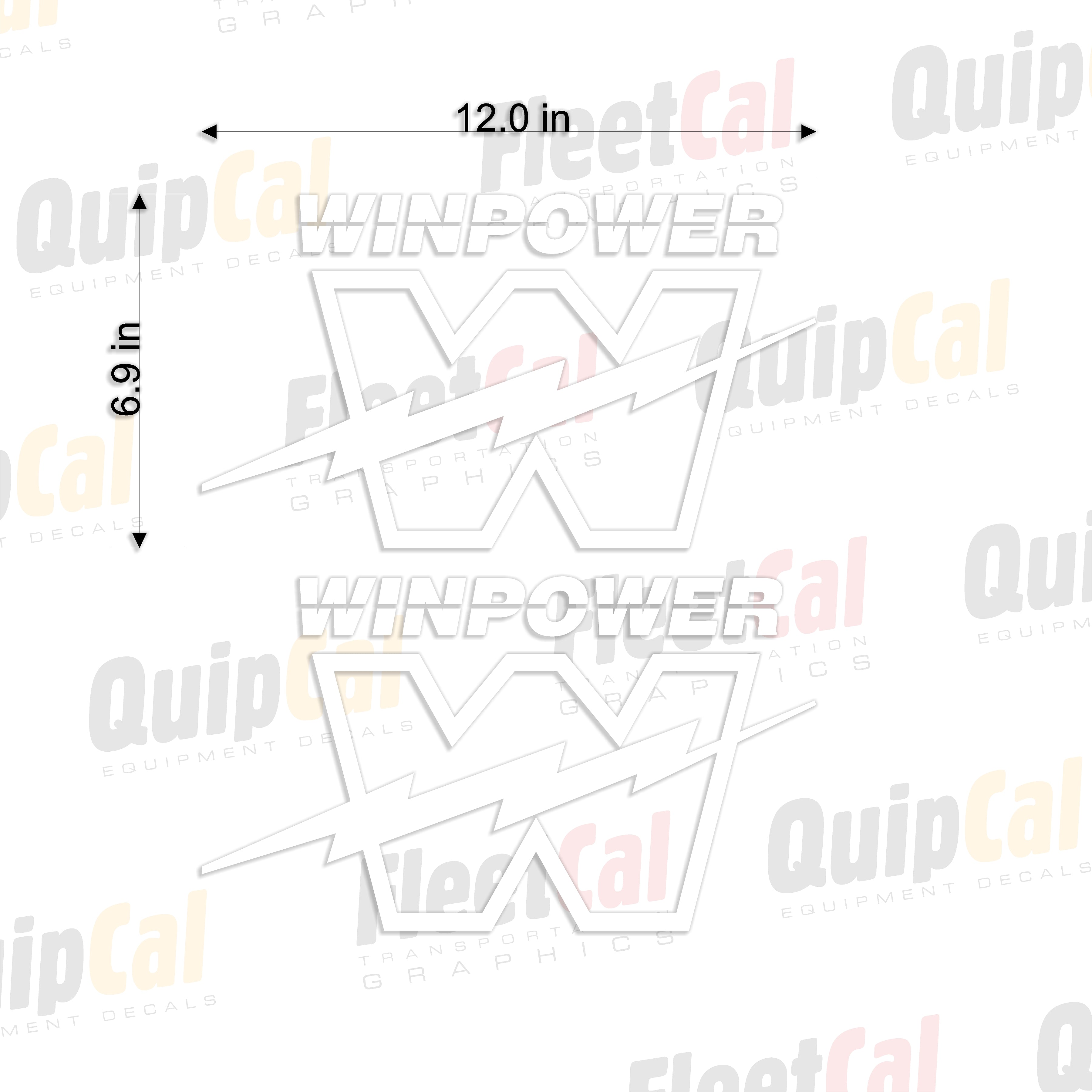 Winpower Generators Logo Decals (1 PAIR) – Truck and Equipment Decals