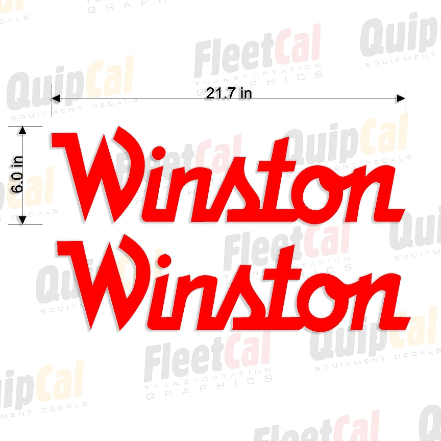 Winston Trailers Logo Decals (1 PAIR - Various Colors) – Truck and ...