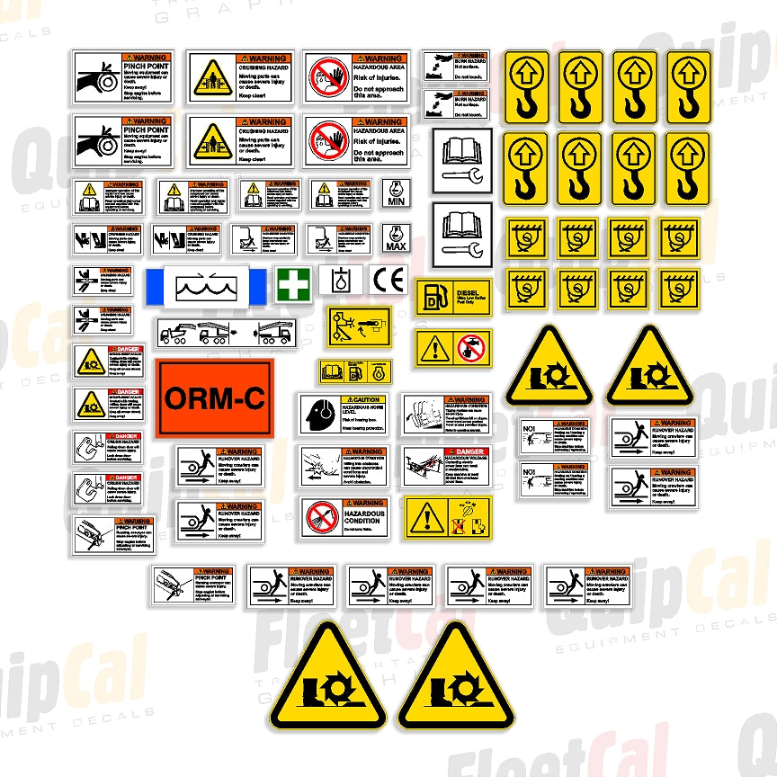 Wirtgen Asphalt Profiler (Asphalt Mill) Safety Decal Set – Truck and ...