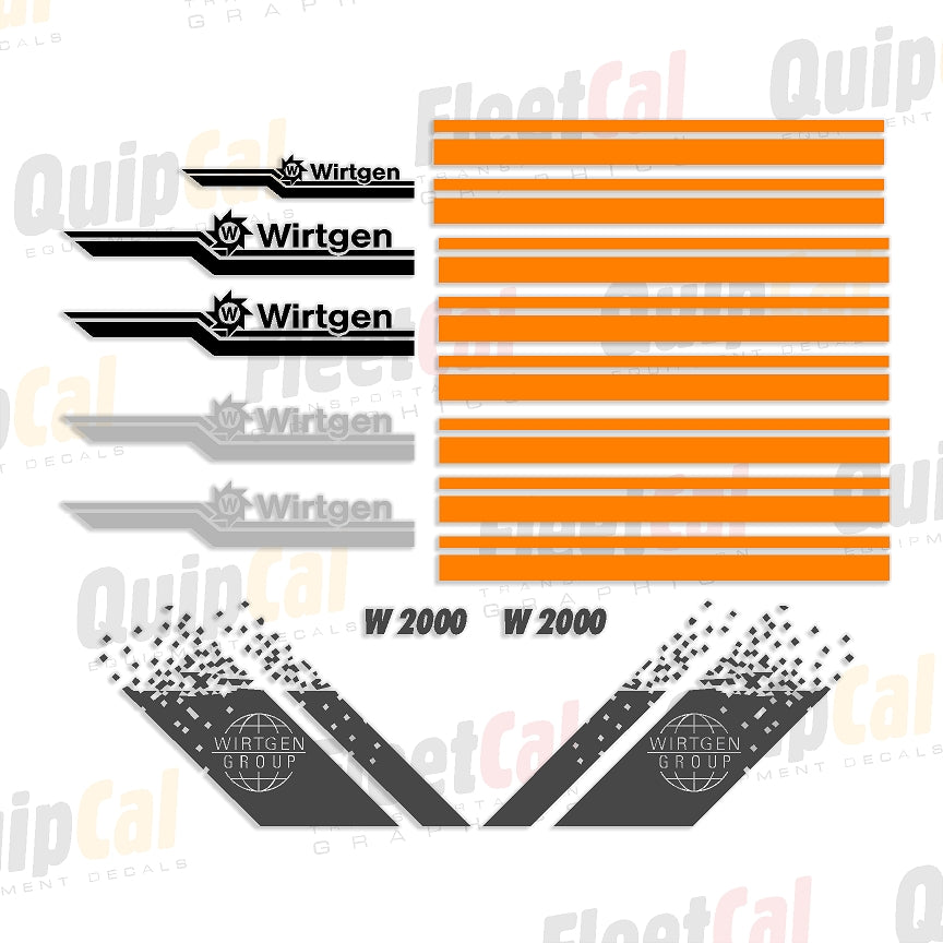 Wirtgen W2000 Asphalt Milling Machine Marking Decal Set – Truck and ...