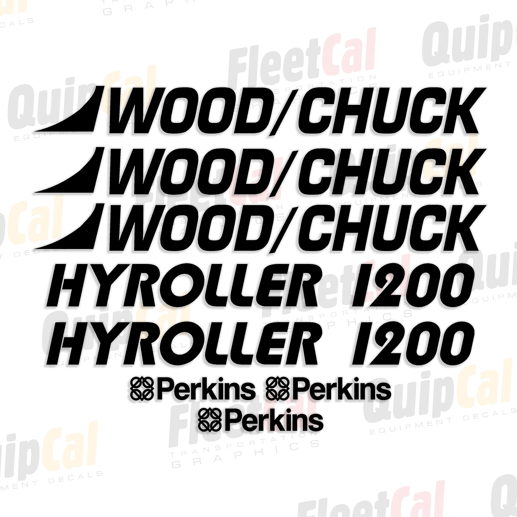 Woodchuck Hyroller 1200 - w/ Perkins Decal Set – Truck and Equipment Decals