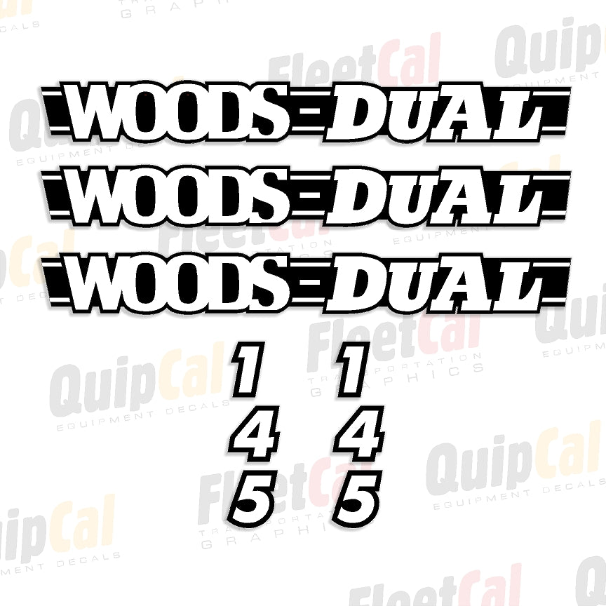 Woods-DUAL 145 Front Loader Decal Set – Truck and Equipment Decals