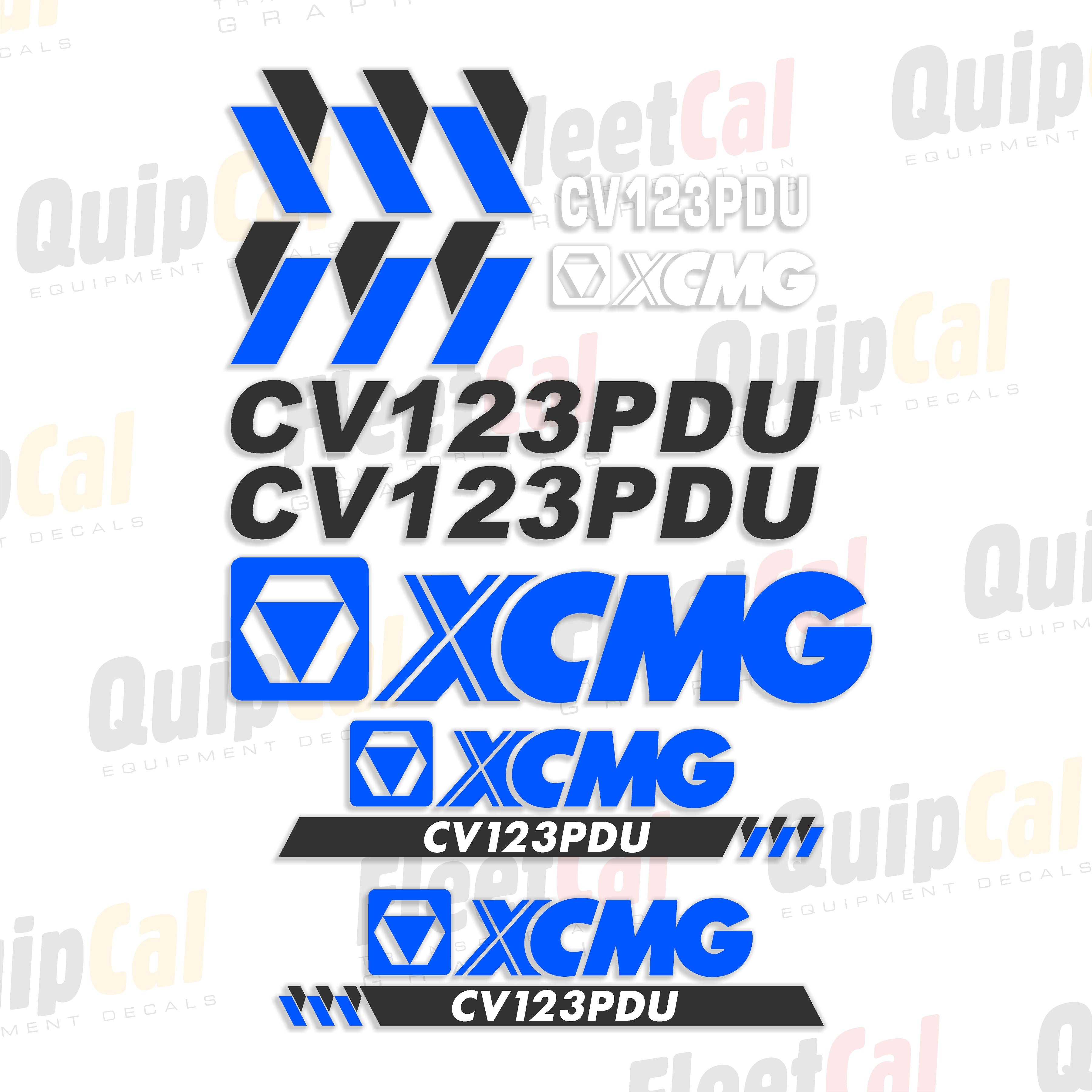 XCMG CV123PDU Compactor Marking Decal Set – Truck and Equipment Decals