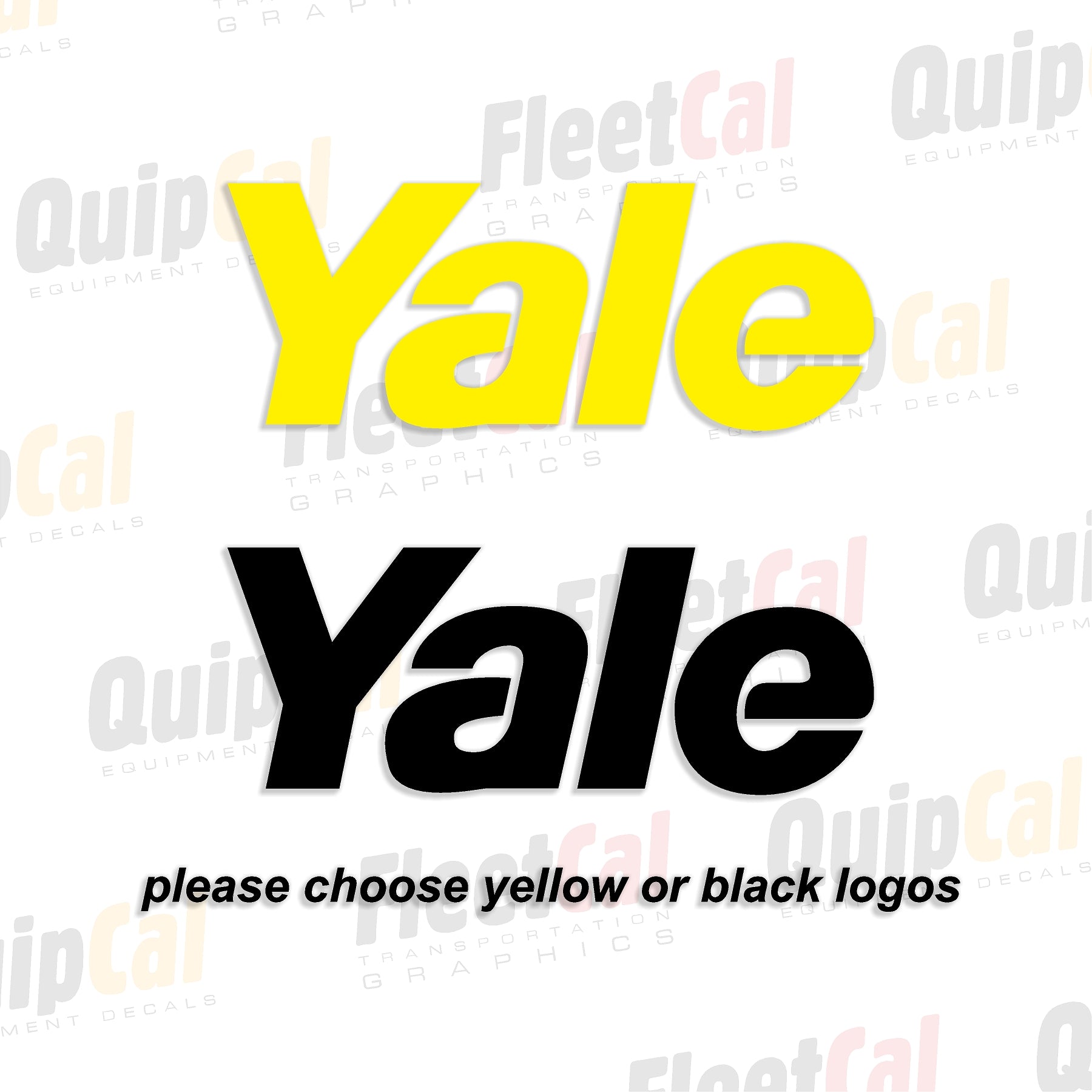 Yale Logo Decals 4.25" x 11" (set of 4 decals) – Truck and Equipment Decals