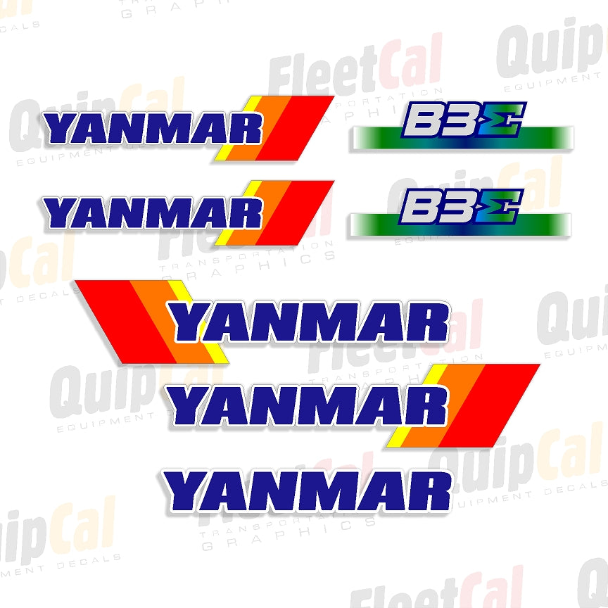 Yanmar B3 Excavator Marking Decal Set – Truck and Equipment Decals