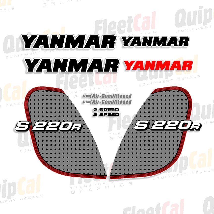Yanmar 220R Skid Loader Marking Decal Set – Truck and Equipment Decals