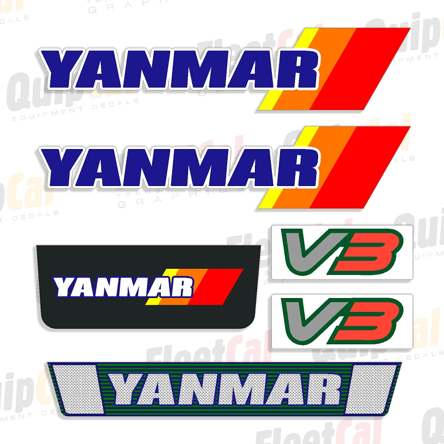 Yanmar V3-5 Compact Wheel Loader Marking Decal Set – Truck and ...