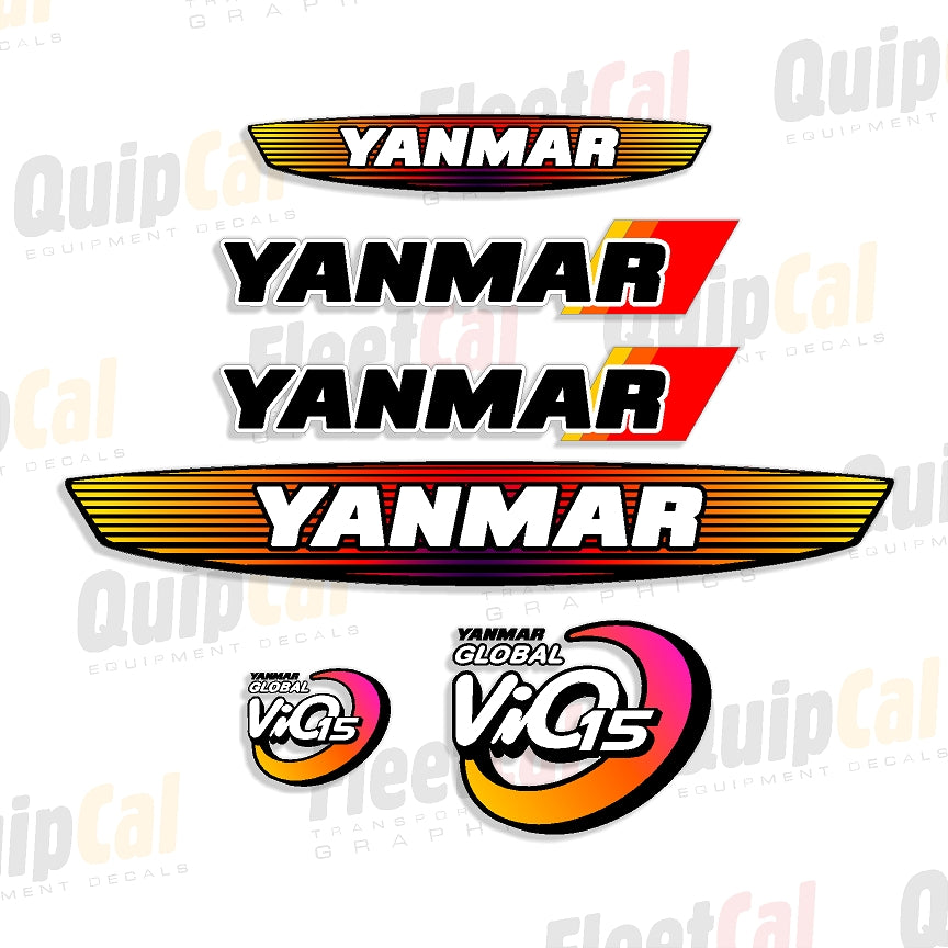 Yanmar Vio 15 Excavator Marking Decal Set – Truck and Equipment Decals
