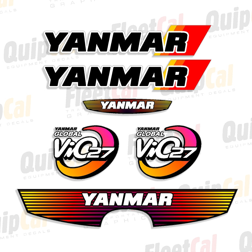 Yanmar Vio 27-2 Global Excavator Marking Decal Set – Truck and ...