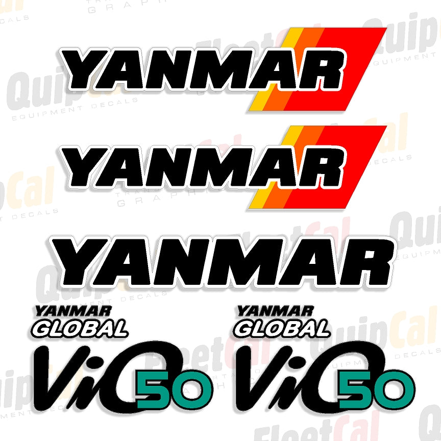 Yanmar Vio 50 Global Excavator Marking Decal Set – Truck and Equipment ...