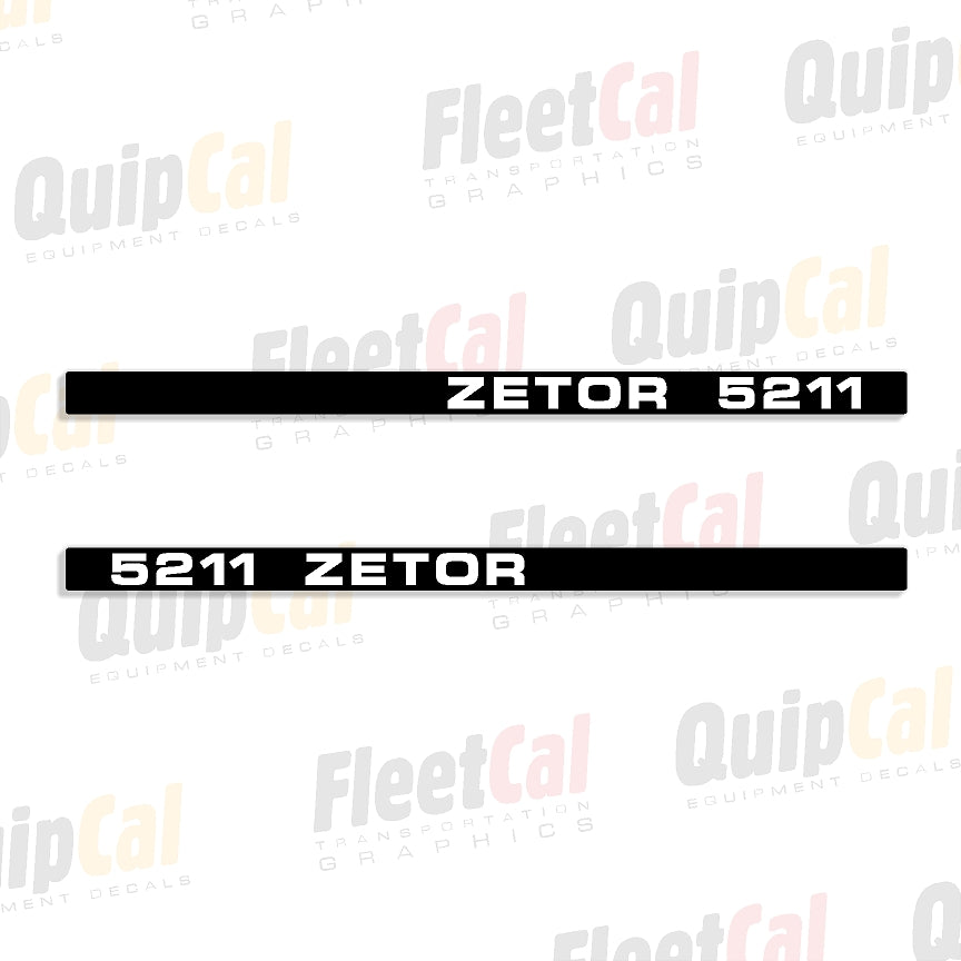 Zetor 5211 Tractor Hood Marking Decal Set – Truck and Equipment Decals